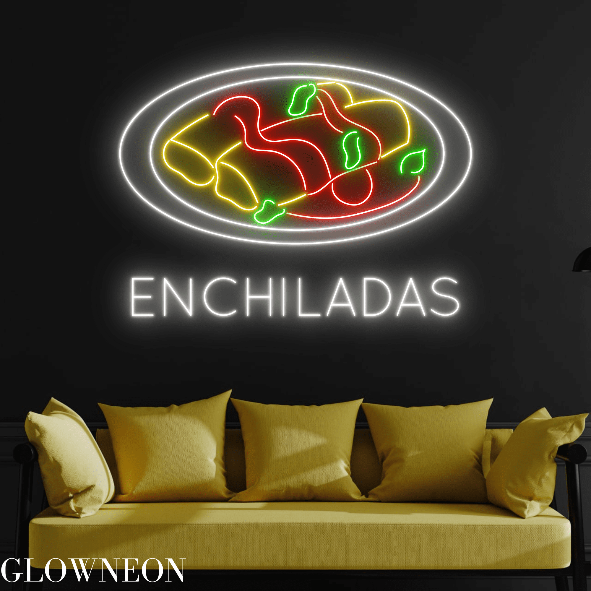 Glowneon Enchiladas Neon Sign, Enchiladas Led Sign, Mexican Food Sign ...