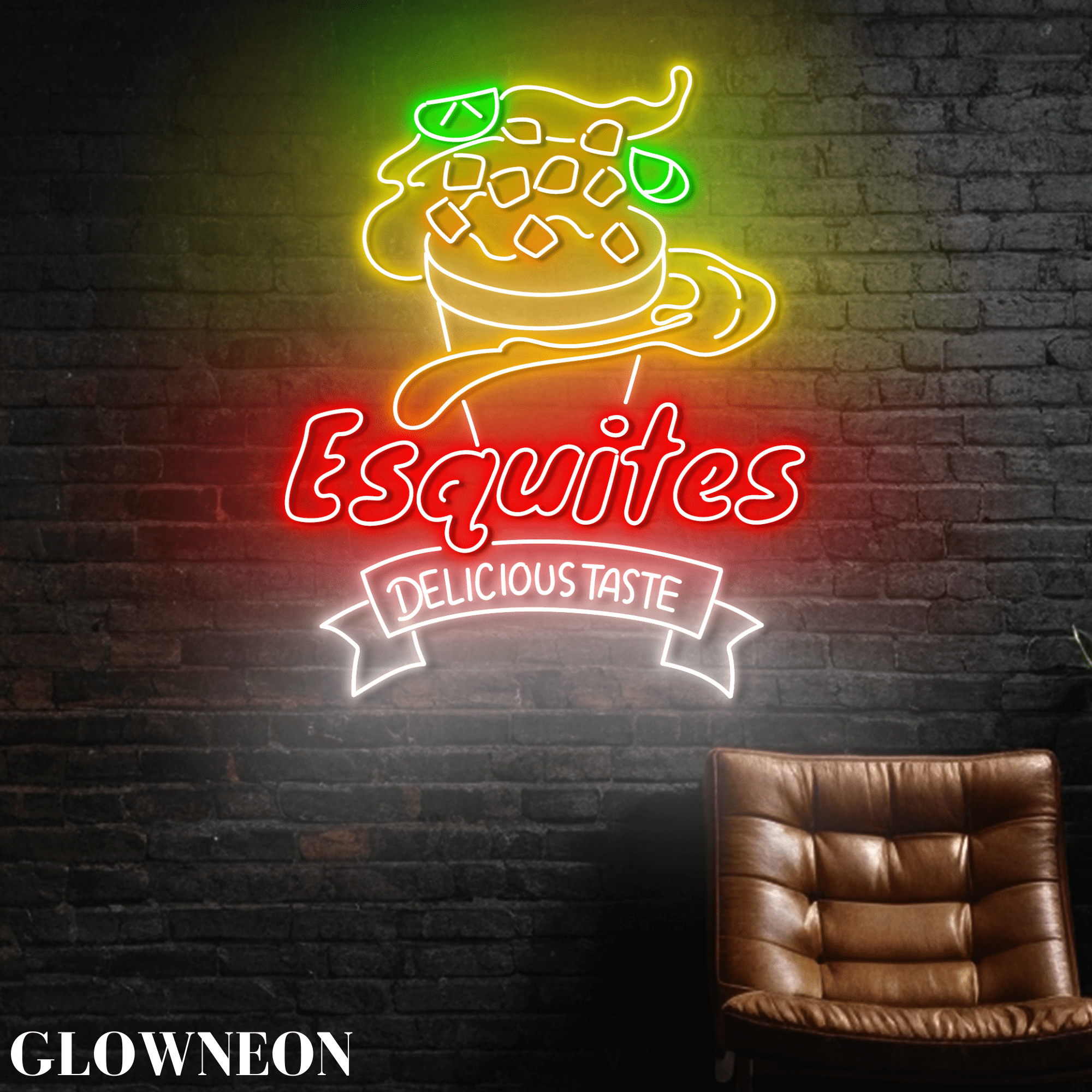 Glowneon Esquite Delicious Taste Neon Sign, Mexican Esquite Led Sign ...