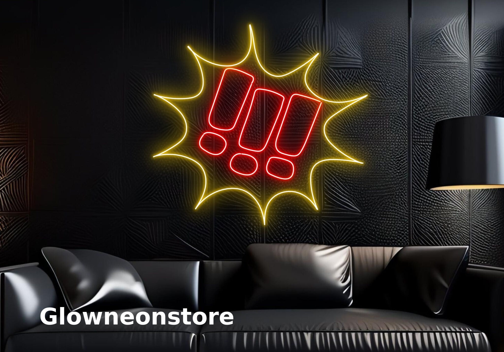 Glowneon Exclamation Mark Neon Sign, Exclamation Mark Led Light Neon ...