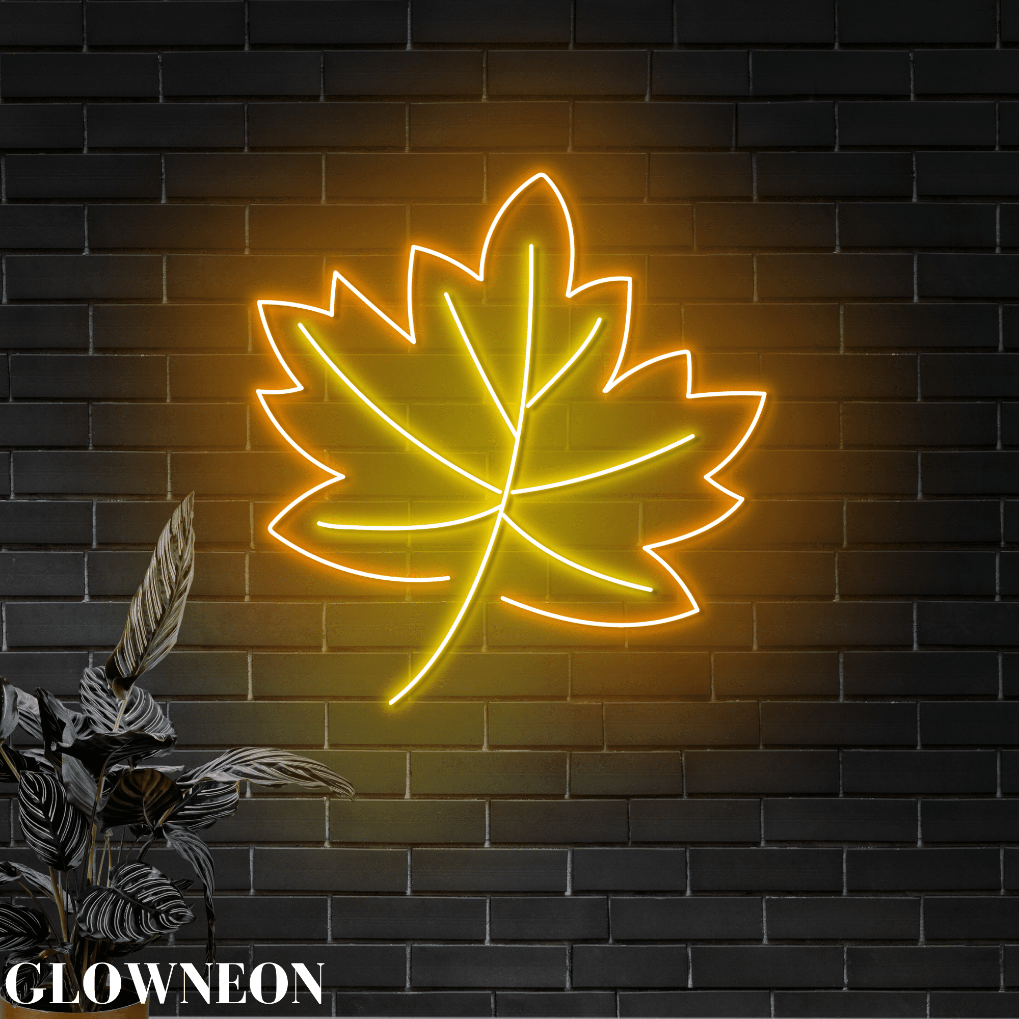 Glowneon Fall Leaf Neon Sign For Fall Thanksgiving Season Wall Decor ...