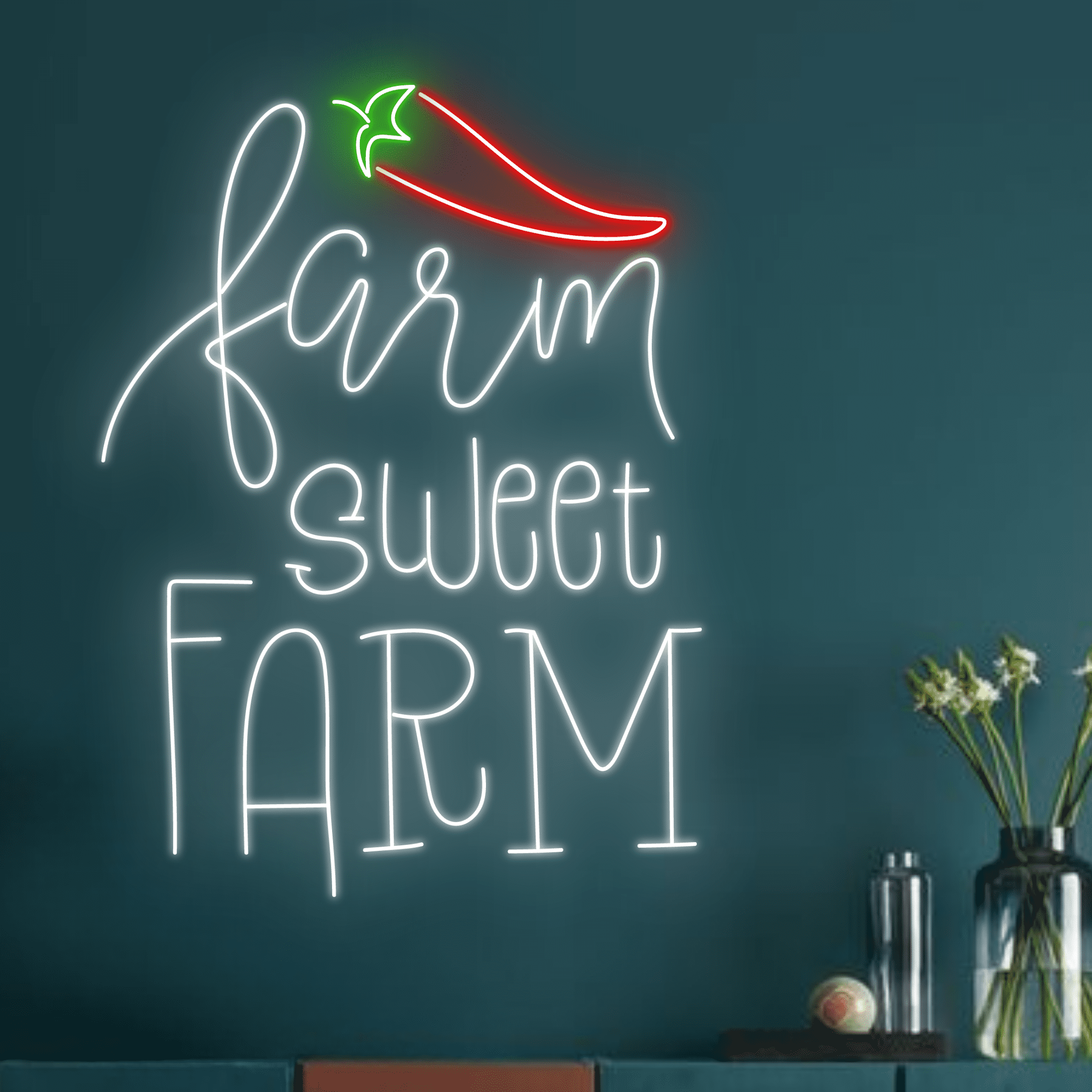 Glowneon Farm Sweet Farm Neon Signs, Farm Wall Lights Decor - Walmart.com