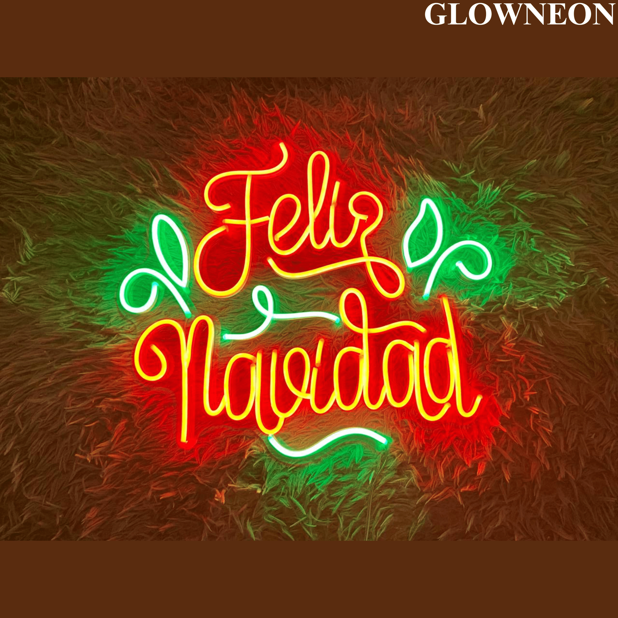 Glowneon Feliz Navidad Xmas Wall Decor, Christmas Day Home Neon Sign - Walmart.com