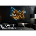 Glowneon Fish Bubbles Neon Sign, Fish Bubbles Led Light, Fish Neon ...