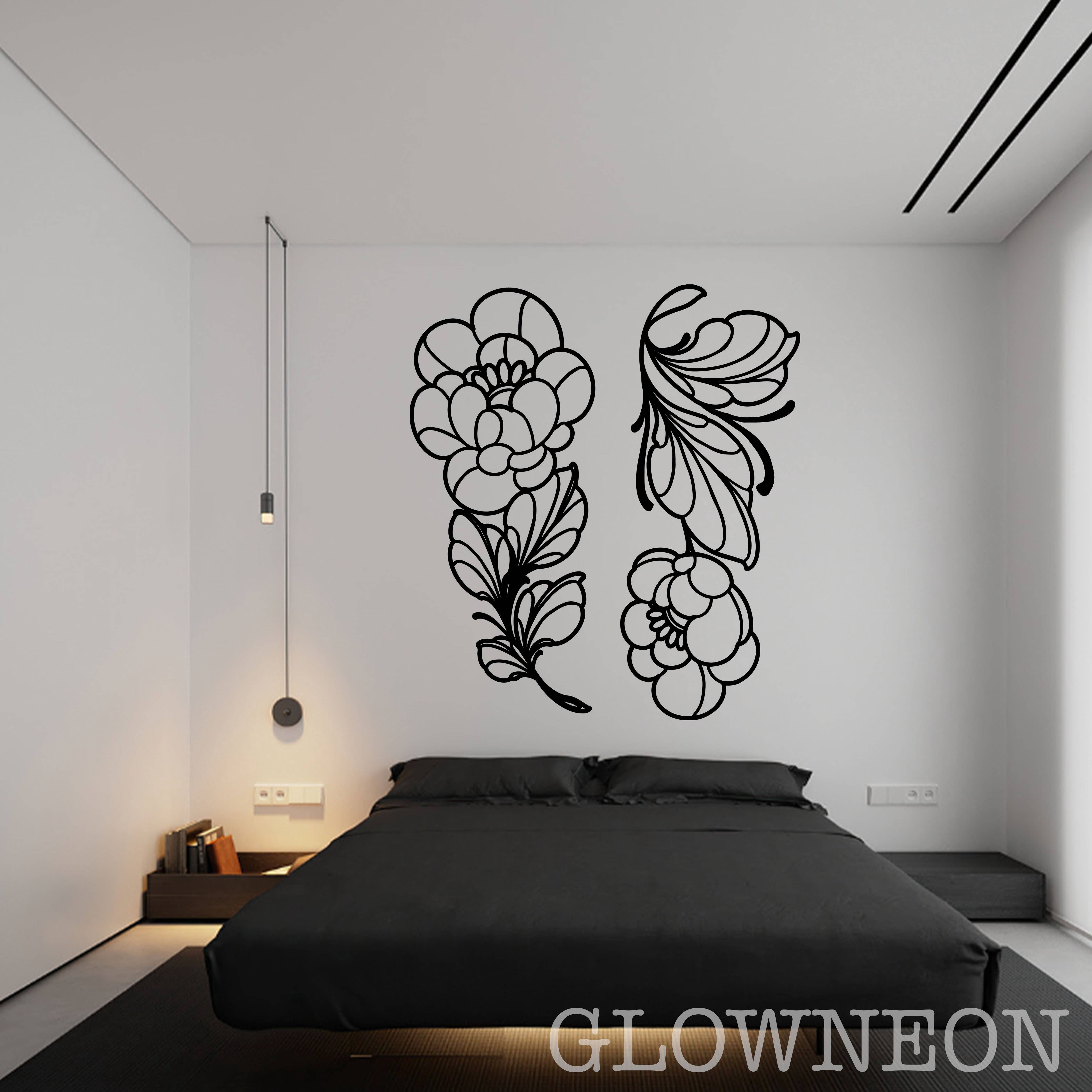 Glowneon Floral Metal Wall Art, Flower Metal Sign, Flower Lover Gifts ...
