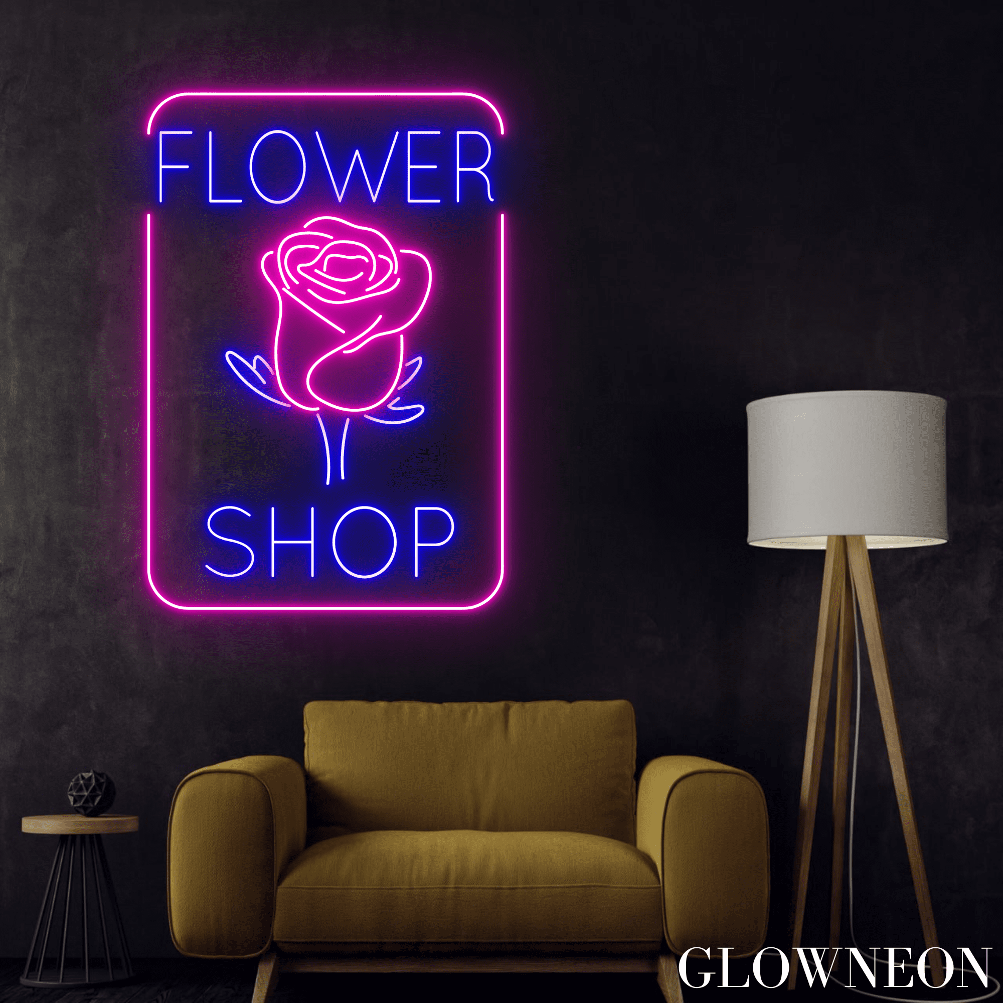 Glowneon Flower Shop Neon Sign, Flower Led Sign, Flower Shop Decor ...