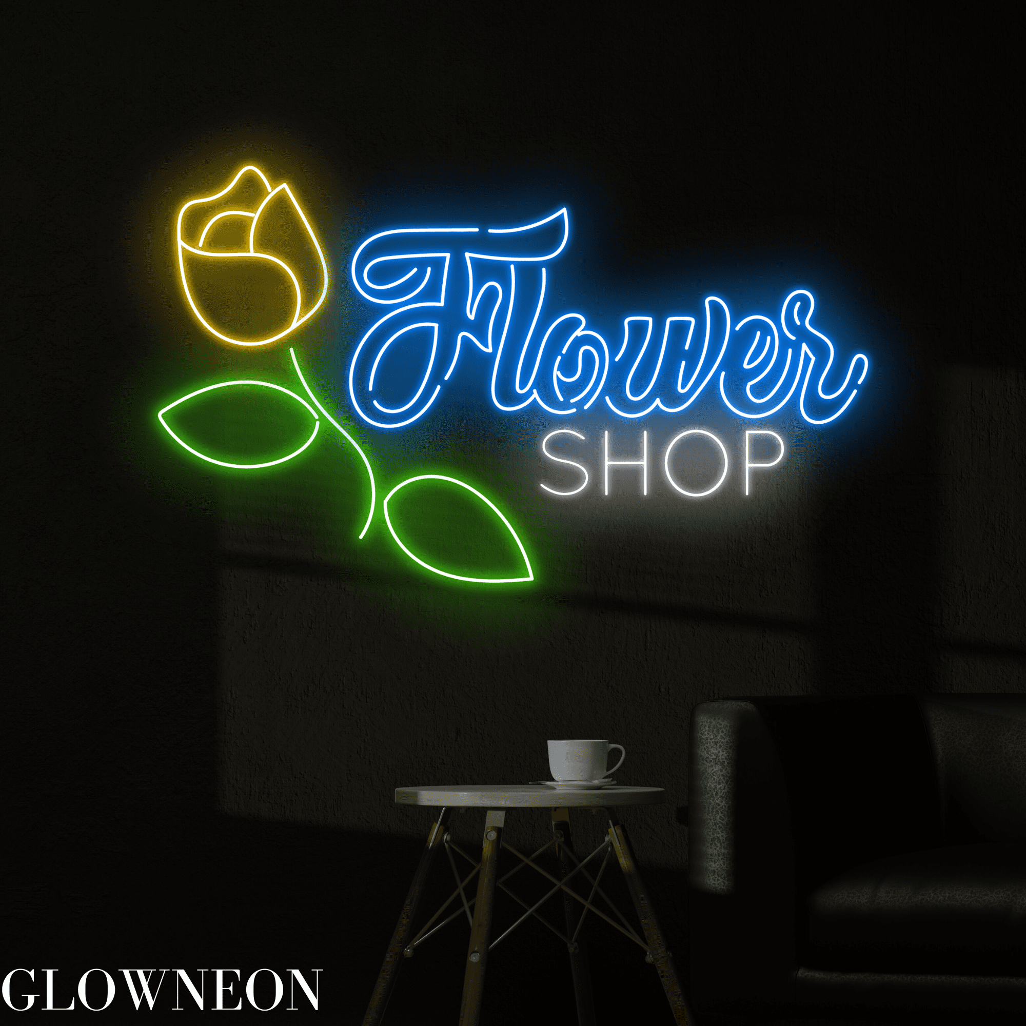 Glowneon Flower Shop Neon Sign, Flower Shop Led Sign, Florist Gifts ...
