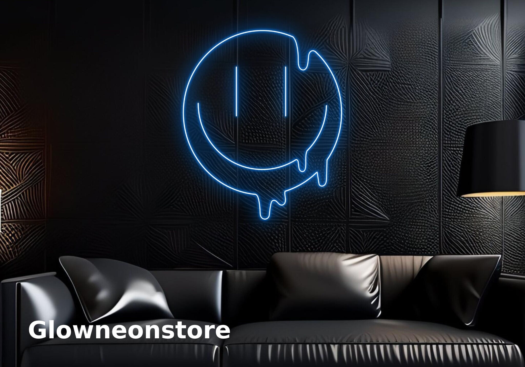 Glowneon Flowing Face Neon Sign, Face Led Light, Smiley Face Neon Sign ...