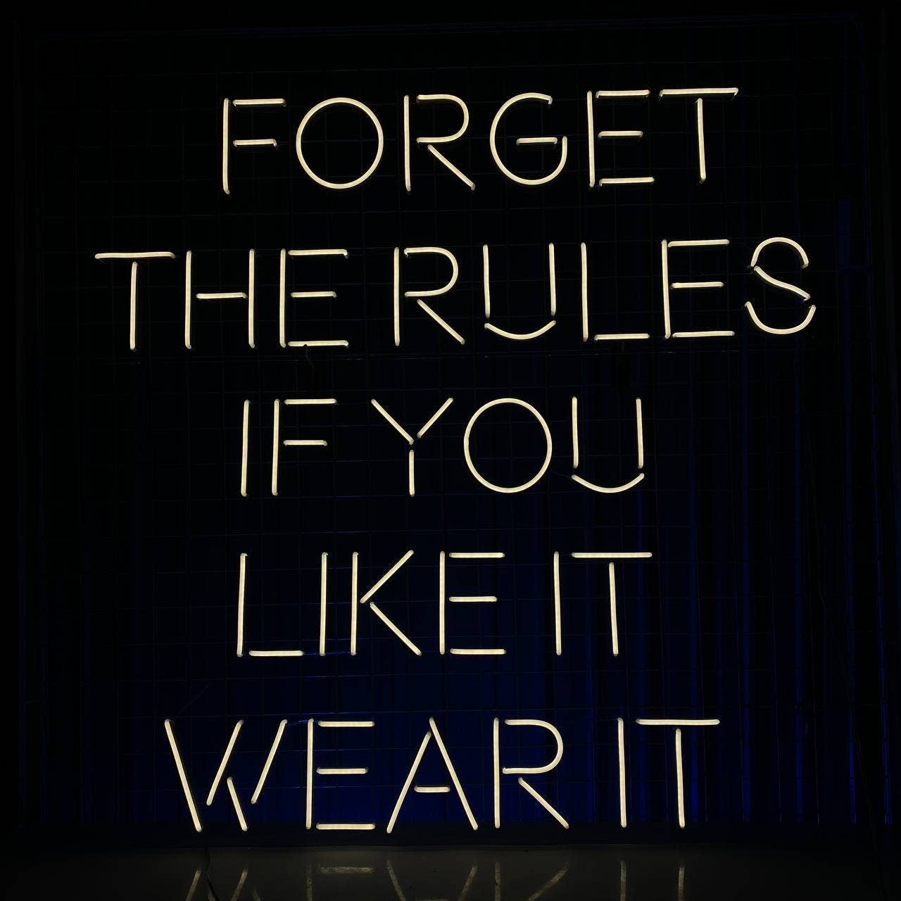 Glowneon Forger The Rules If You Like It Wear It Neon Sign Decoration ...