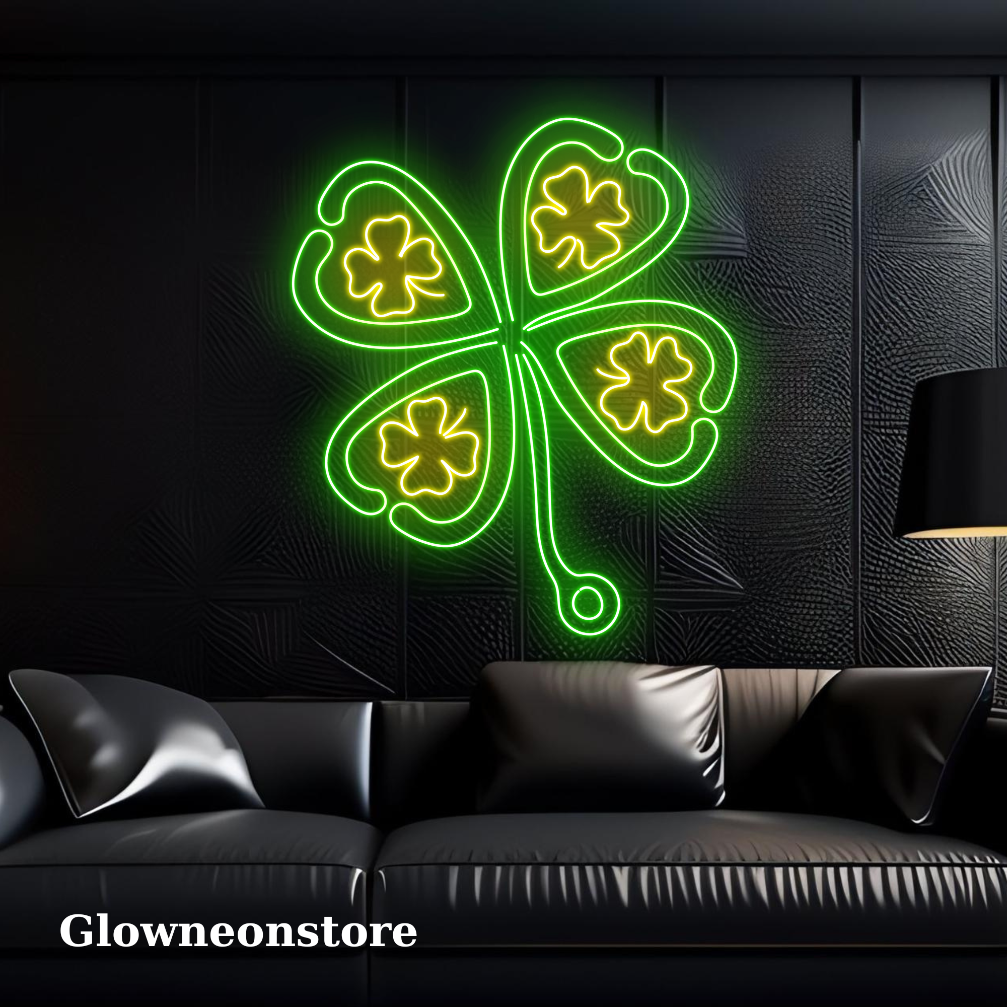 Glowneon Four Clover Medical Neon Sign, Stethoscope Shamrock Led Sign ...