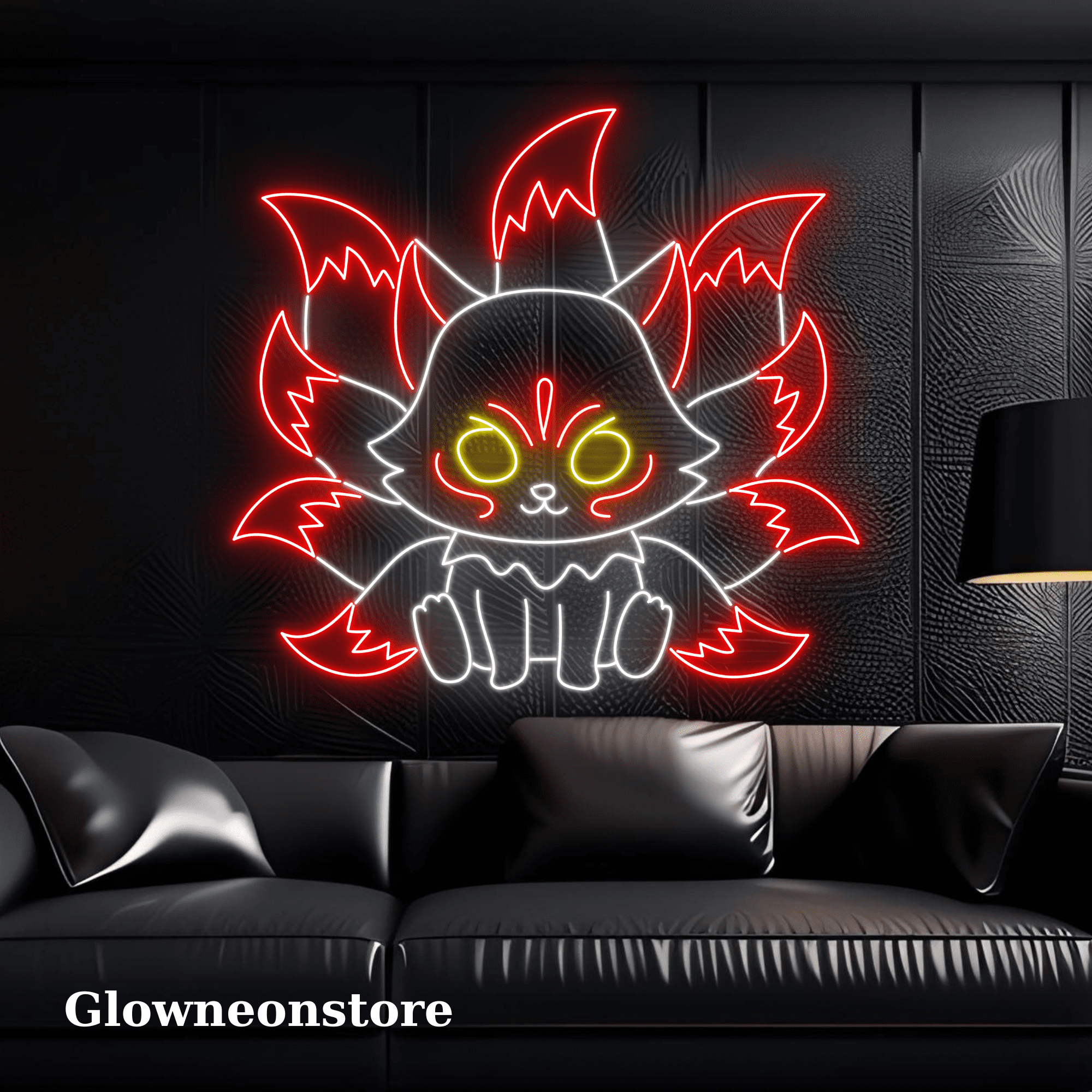 Glowneon Fox Neon Light, Fox Led Sign, Fox Chibi Led Light Decoration ...