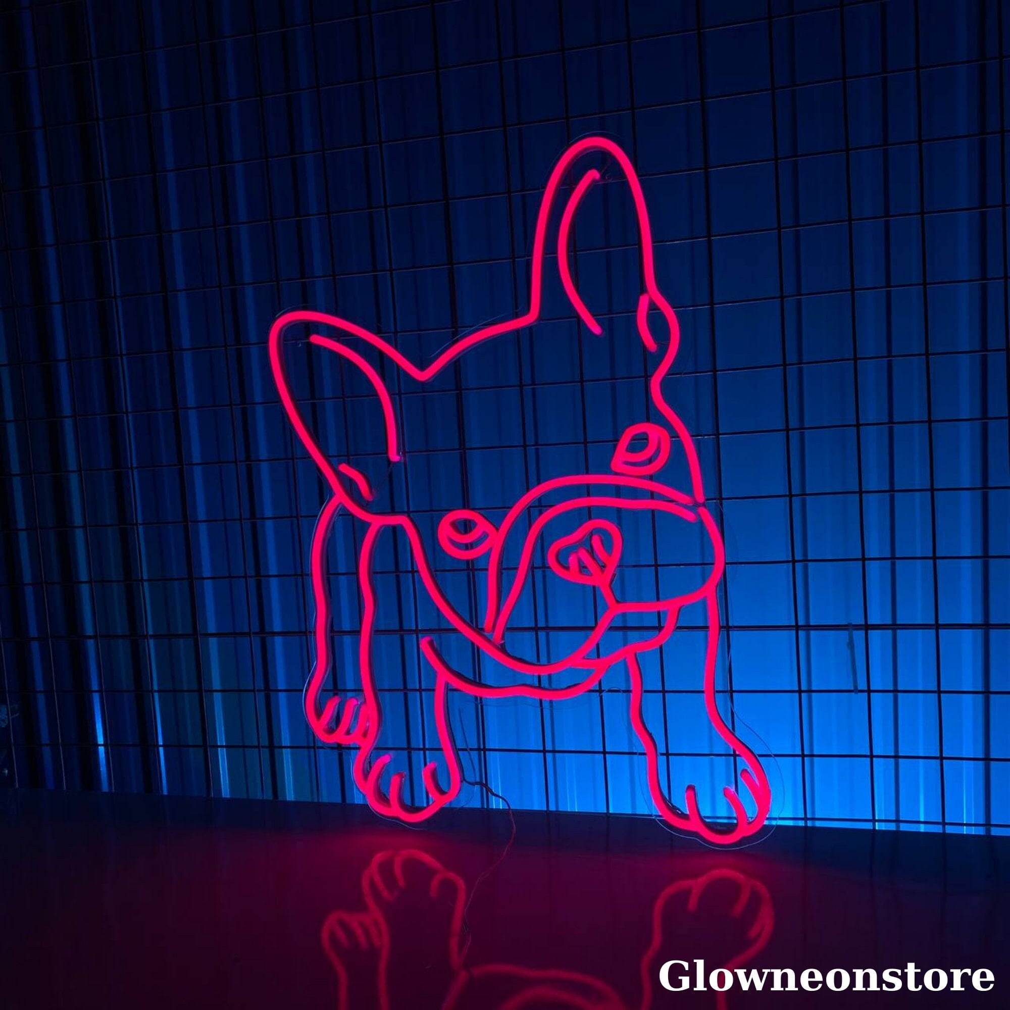 Glowneon French Bulldog Neon Sign, Bulldog Led Sign, Custom Bulldog ...