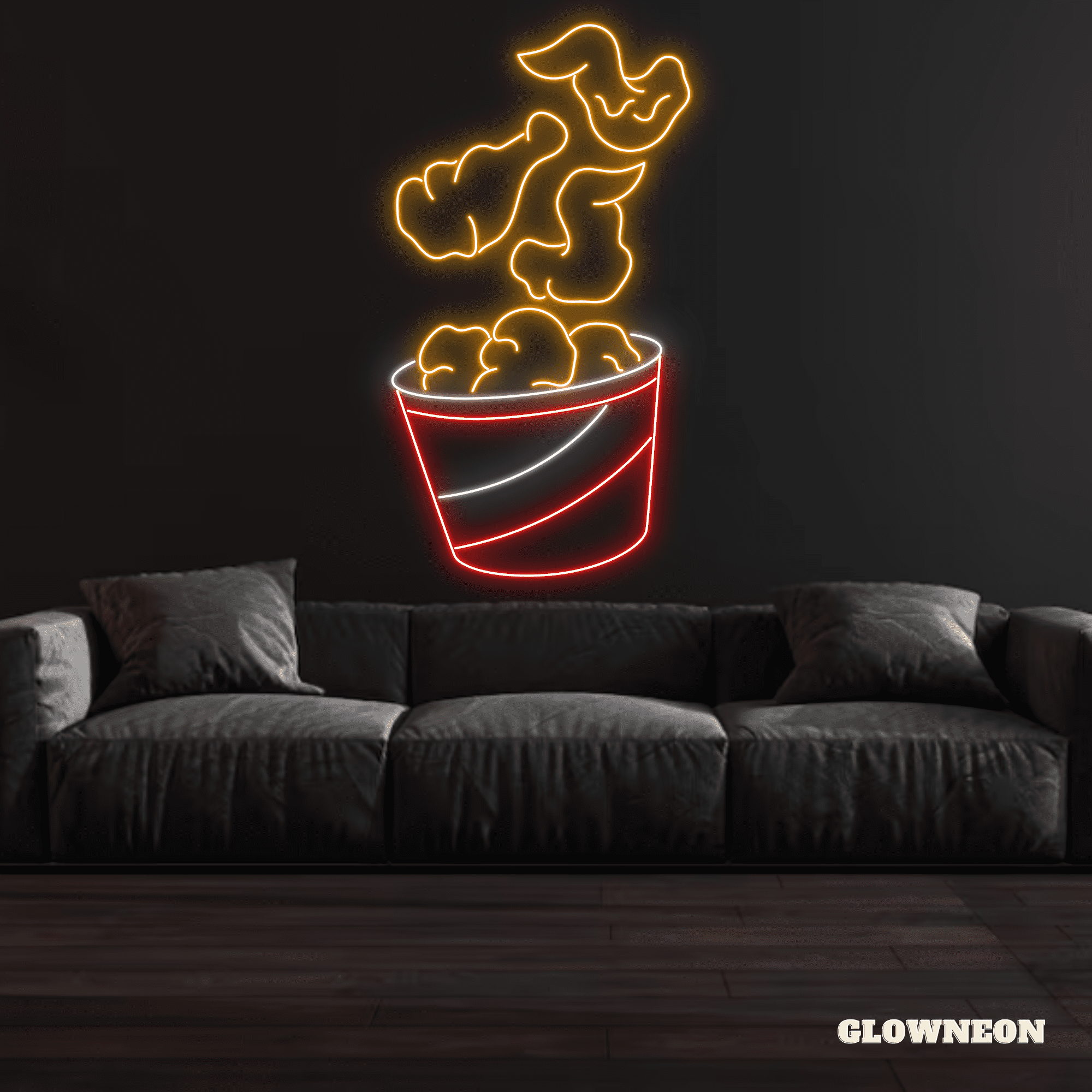 Glowneon Fried Chicken Neon Sign, Fast Food Restaurant Decor - Walmart.com