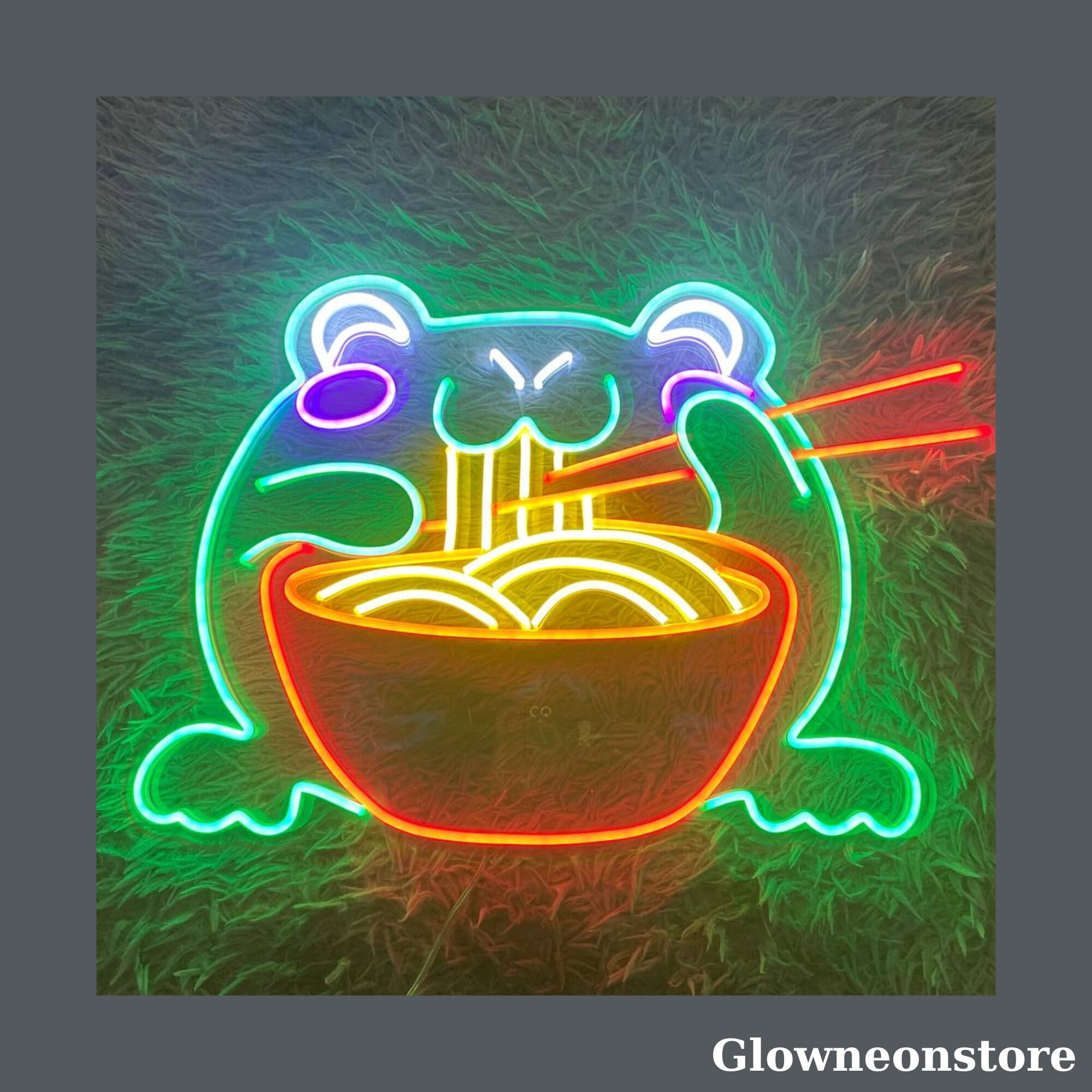 Glowneon Frog Eat Ramen Neon Sign, Frog Led Sign, Ramen Restaurant ...