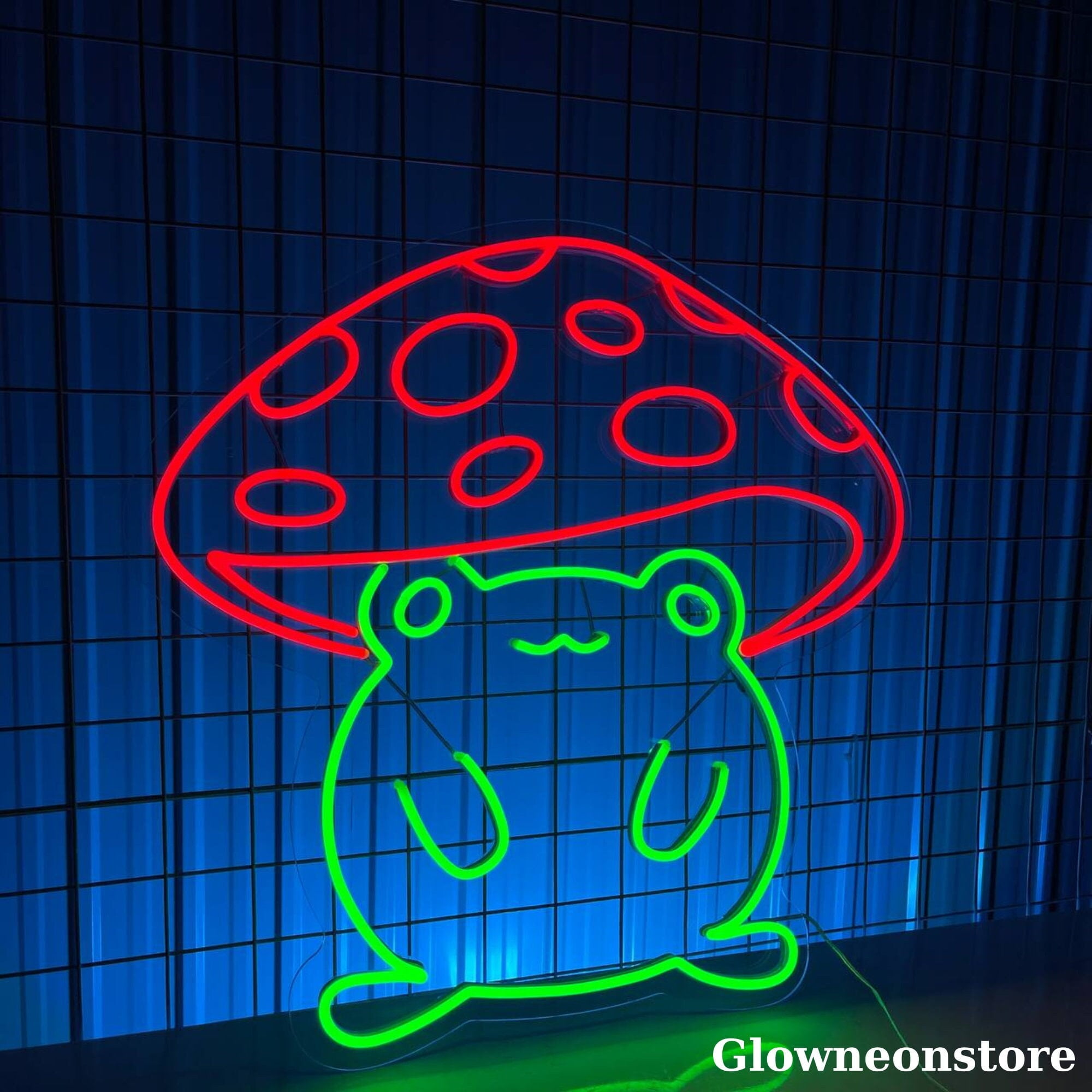 Glowneon Frog and Mushroom Neon Sign, Frog Led Sign, Mushroom Decor ...