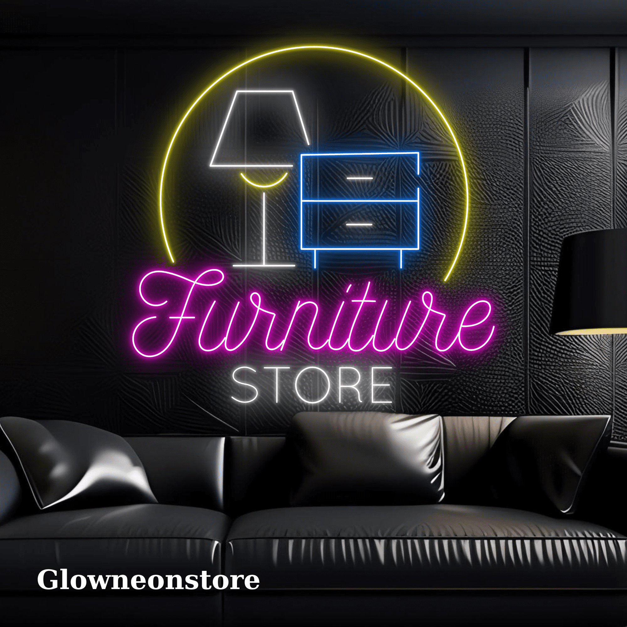 Glowneon Furniture Store Neon Sign, Furniture Store Led Wall Decor ...
