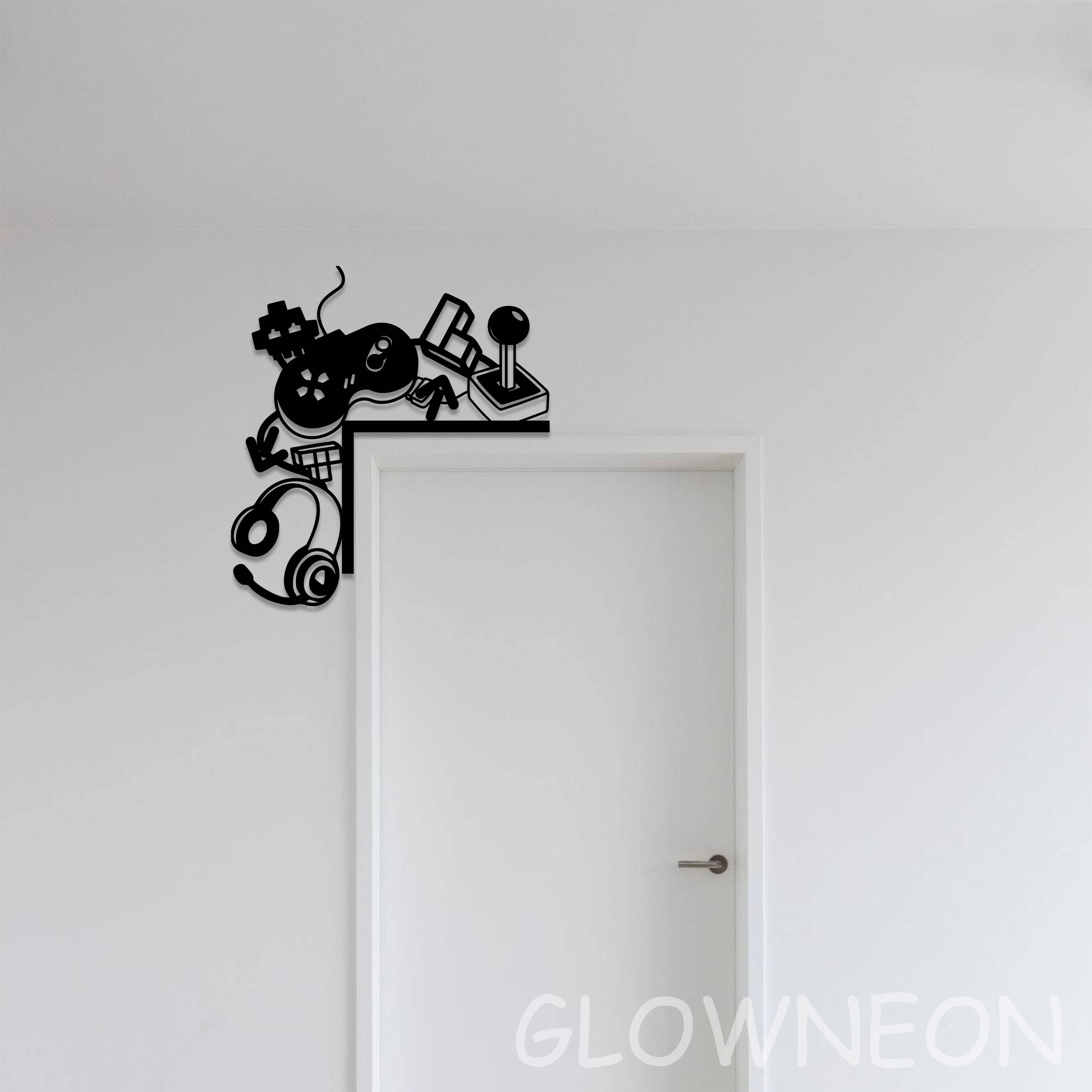 Glowneon Game Controller Door Corner, Gaming Room Door Topper Decor ...