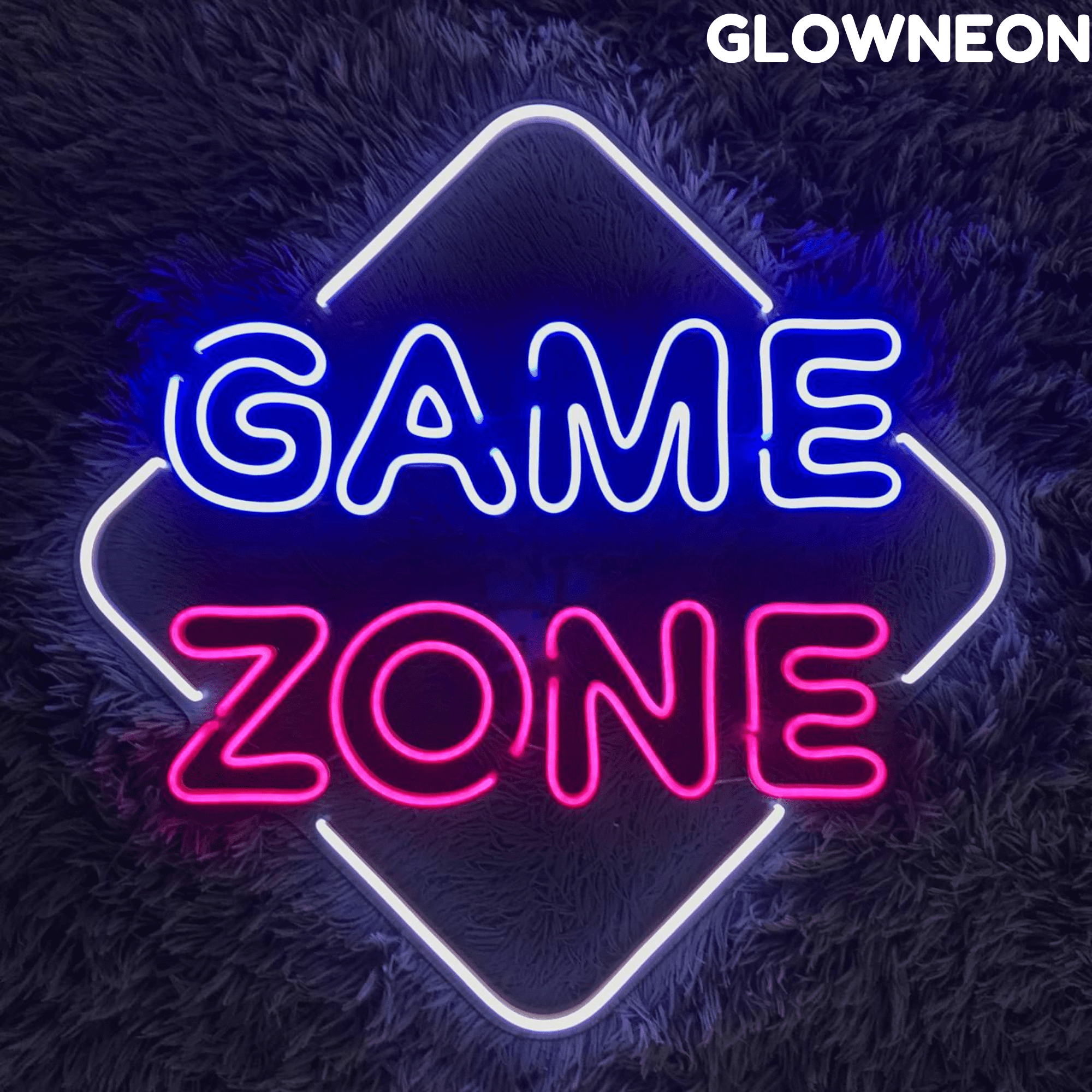 Glowneon Game Zone Neon Sign, Open Game Zone Led Sign, Gift For Kids ...