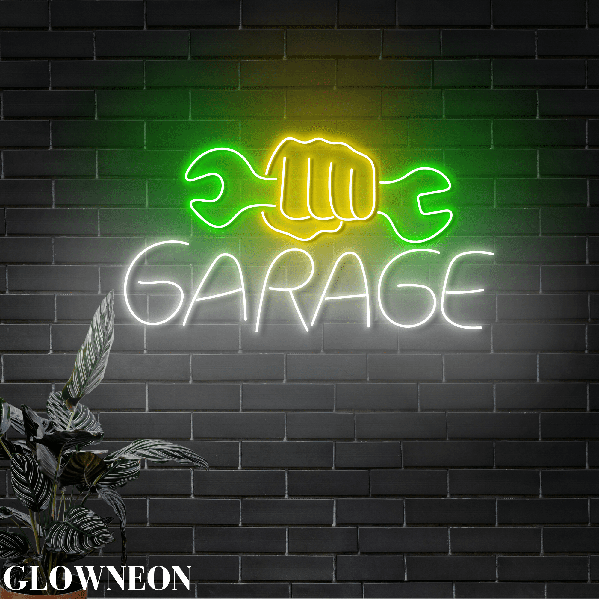 Glowneon Garage Neon Sign, Mechanic Auto Service Garage Wall Led Sign ...