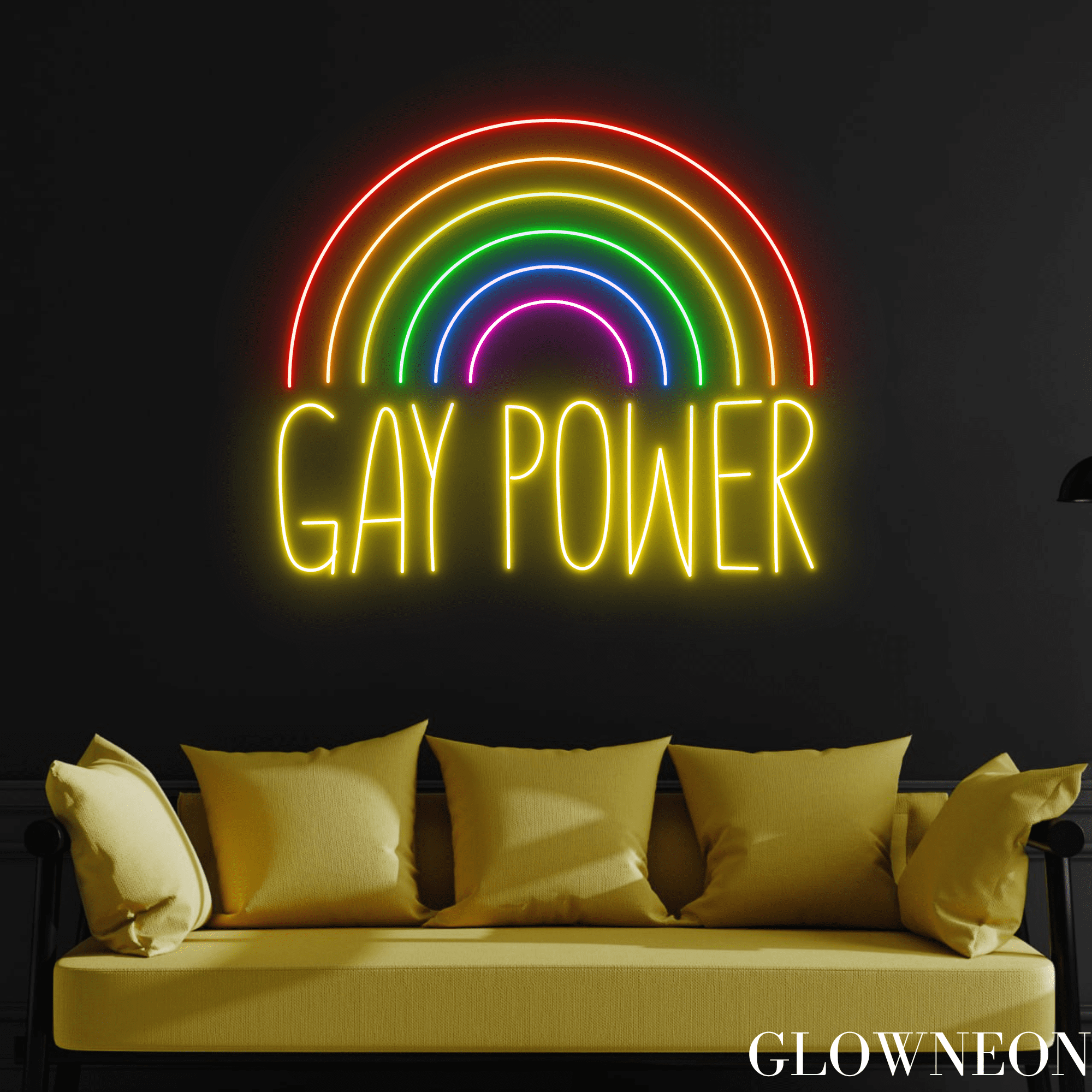 Glowneon Gay Power Neon Sign, Pride Led Sign, Pride Day Wall Decor ...