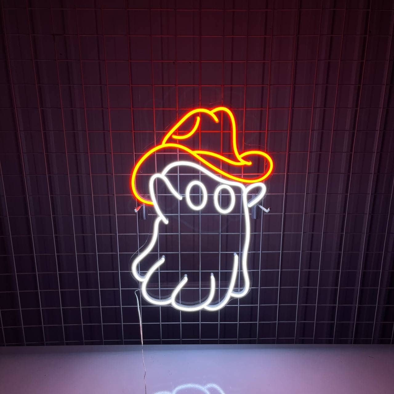 Glowneon Ghost Cowboy Hat Neon Sign, Halloween Wall Art Decor - Walmart.com