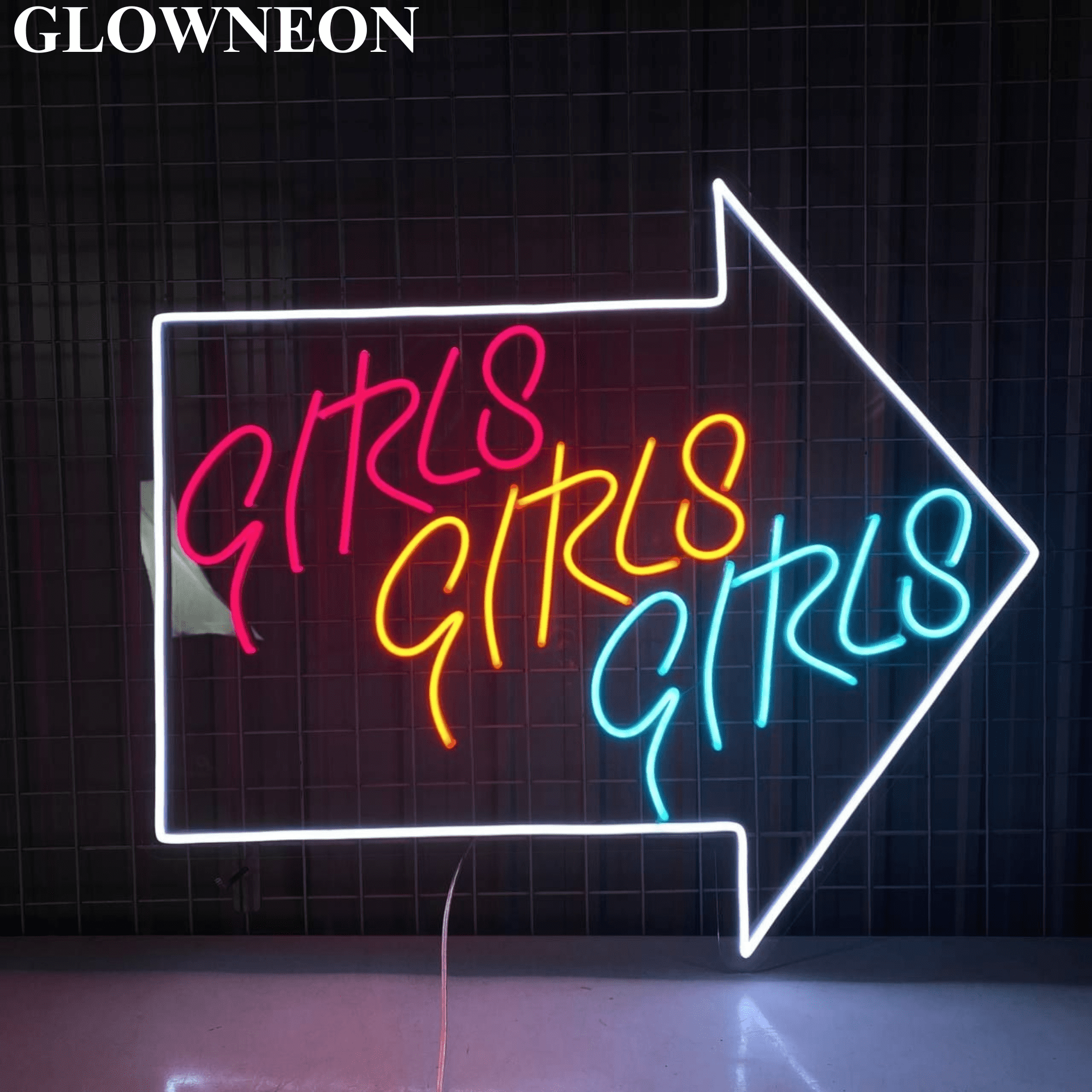 Glowneon Girls Girls Girls Neon Sign, Girl Club Decor, Bar Pub Sign ...