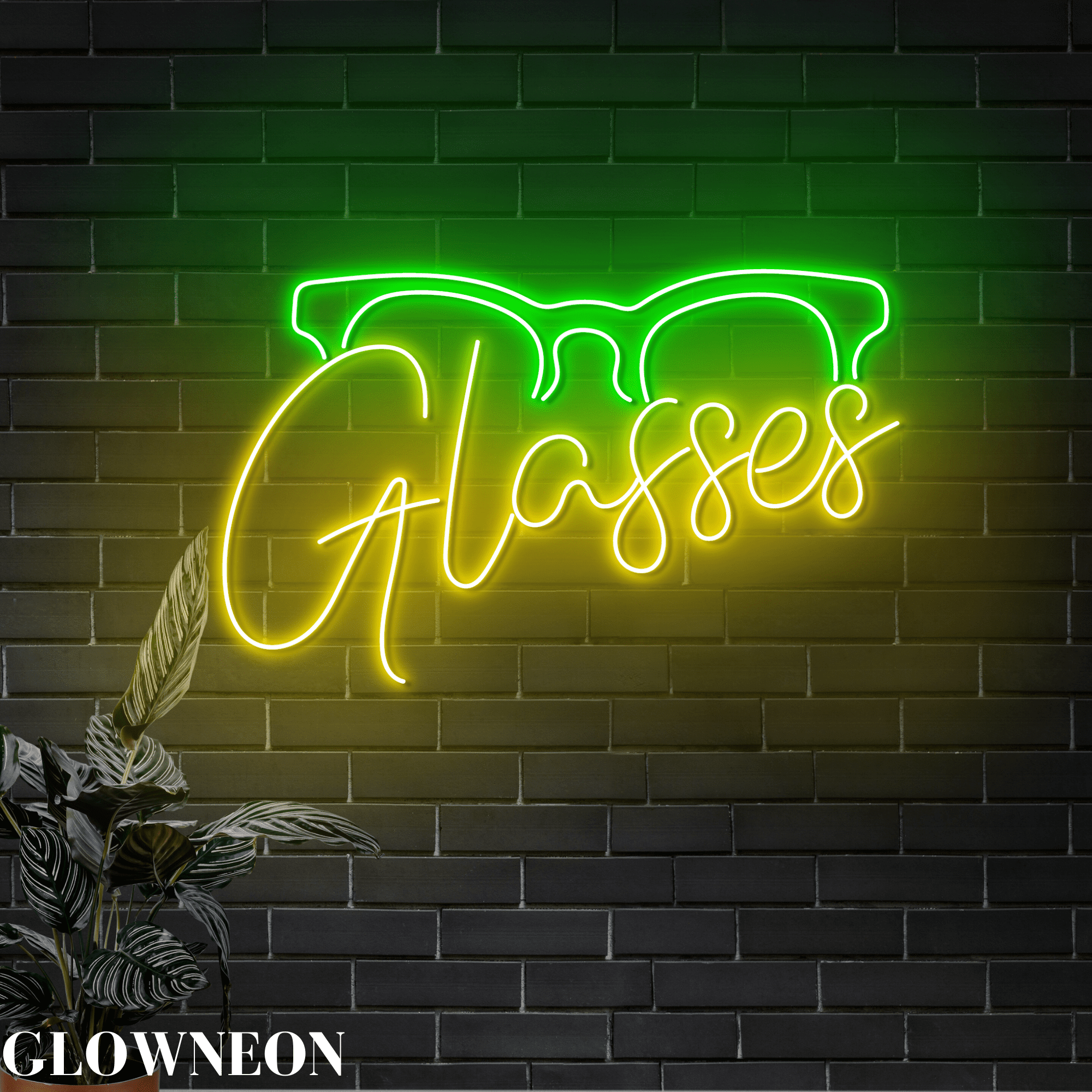Glowneon Glasses Neon Sign, Eyewear Sunglasses Led Sign, Eyewear Sign ...
