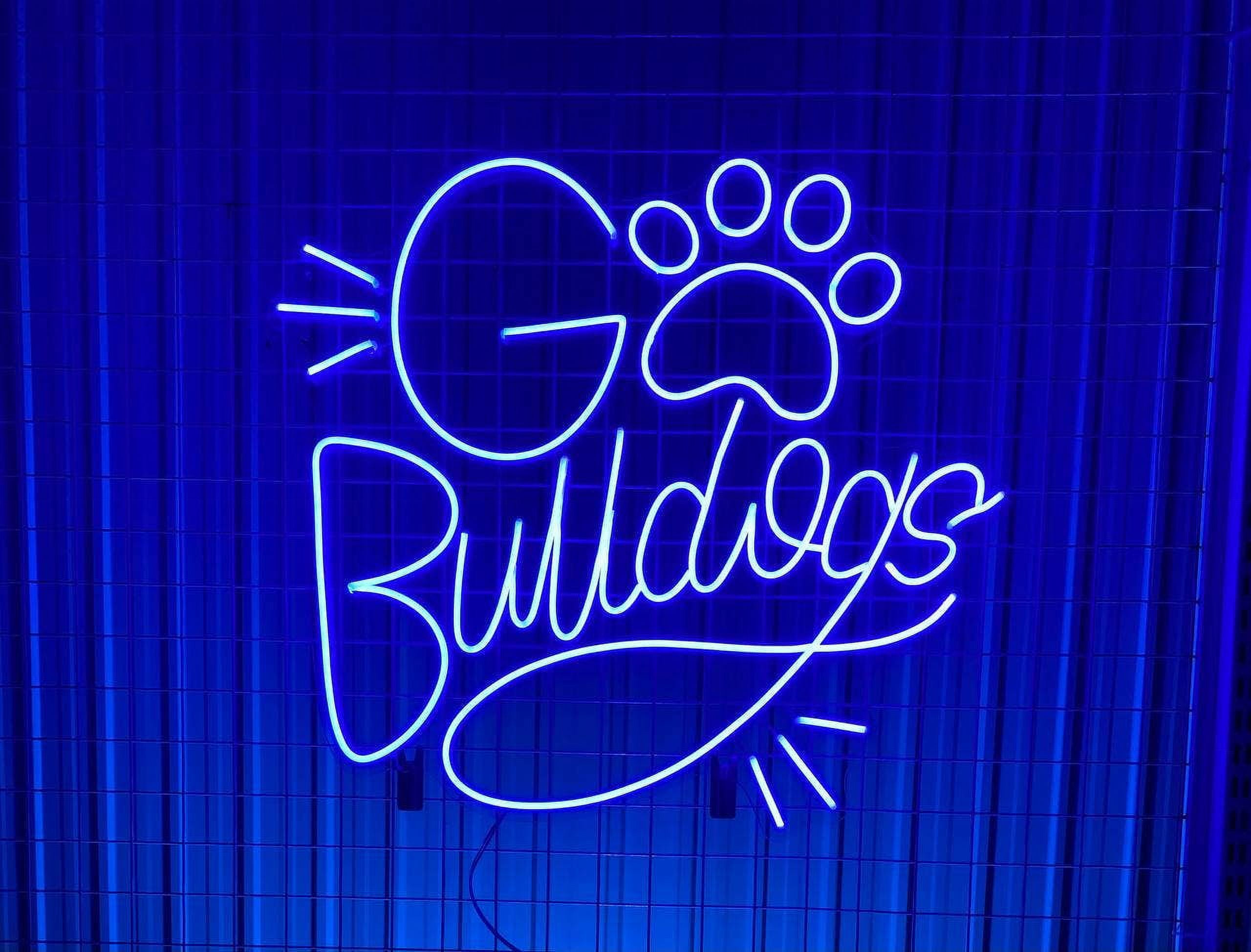 Glowneon Go Bulldogs Neon Signs, Welcome Sign for Pet Salon Vet ...