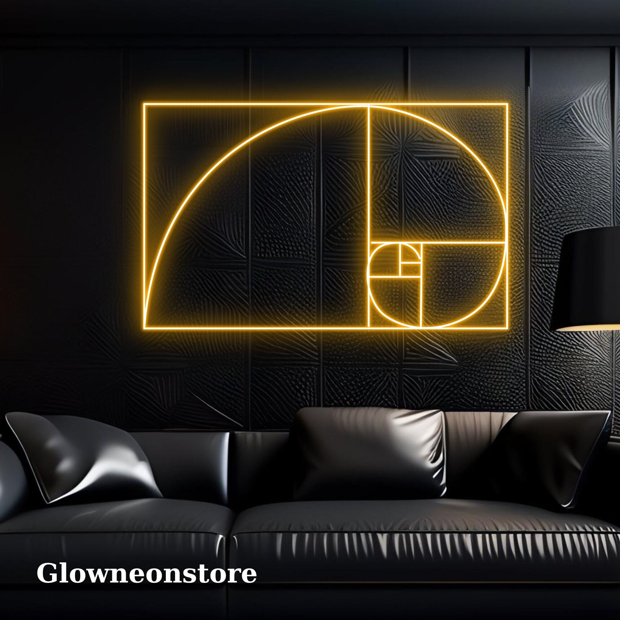 Glowneon Gold Ratio Neon Sign, Gold Ratio Led Sign, Golden Ratio Sign ...