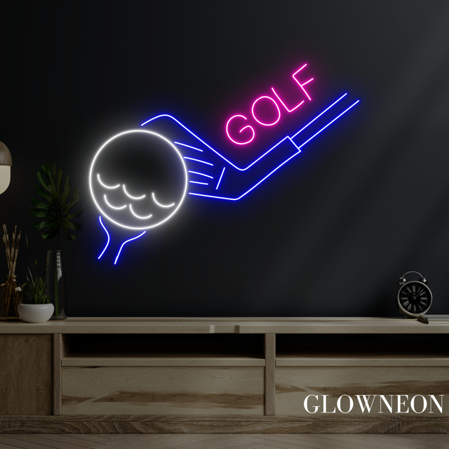 Glowneon Golf Neon Sign, Golf Shop Led Sign, Golf Club Wall Led Decor ...
