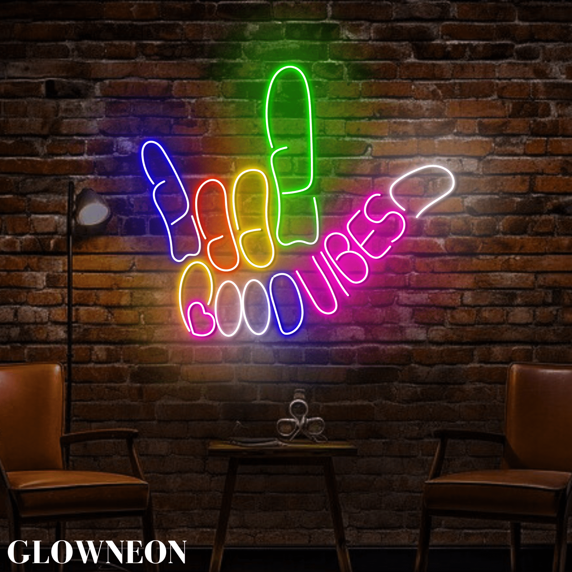 Glowneon Good Vibes Neon Sign, Good Vibes Only Led Sign, Bar Pub Sign ...