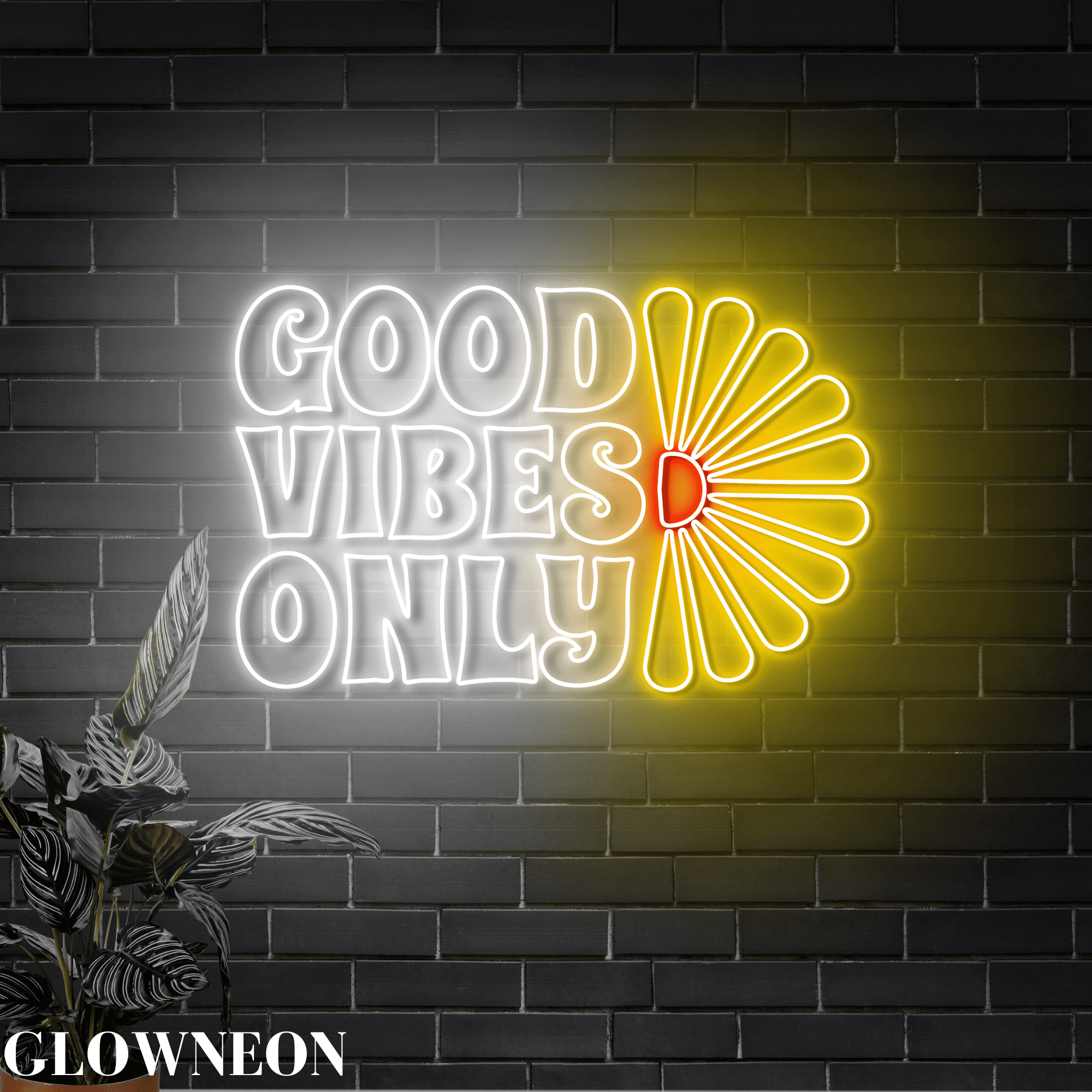 Glowneon Good Vibes Only Neon Sign, Good Vibes Summer Party Led Sign ...