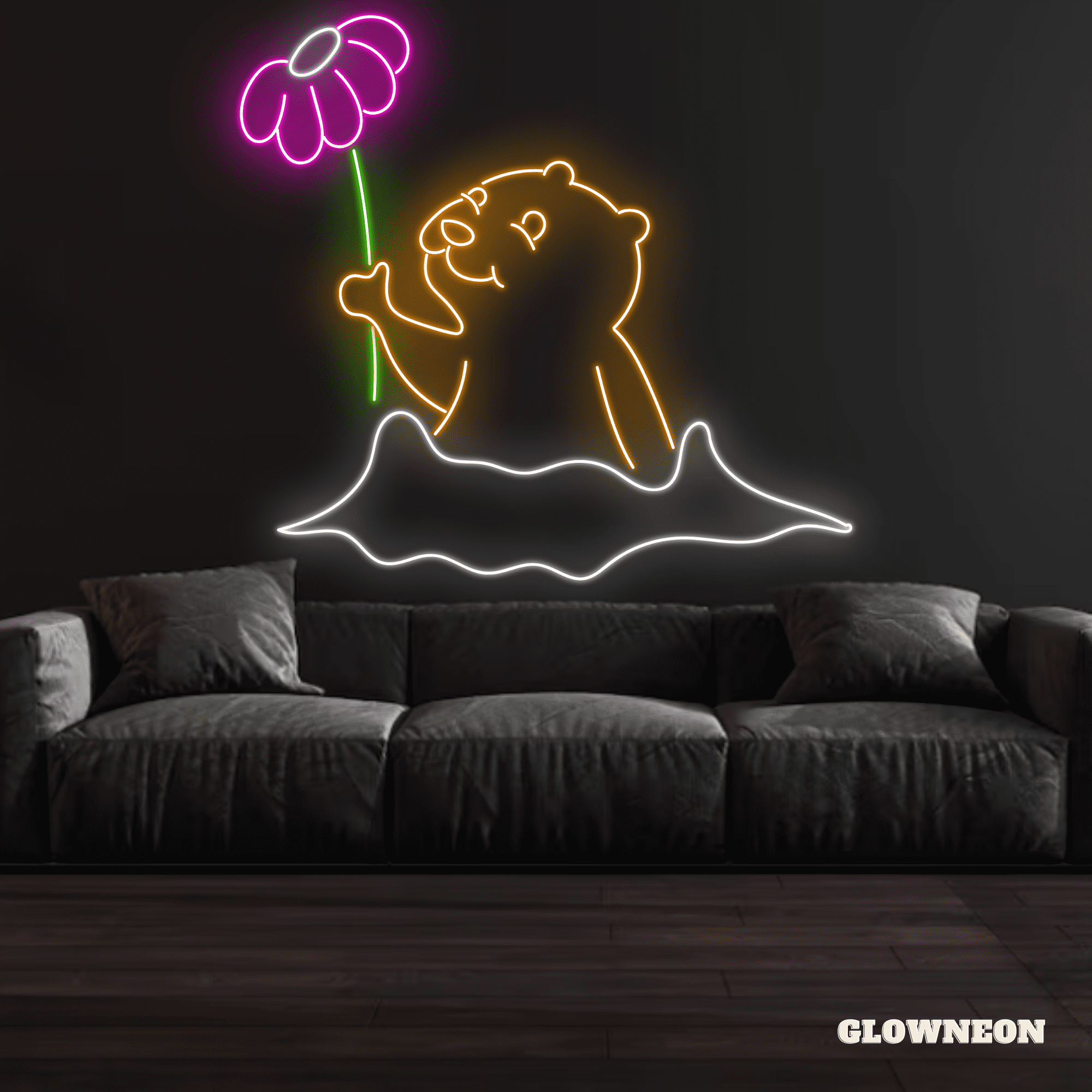 Glowneon Groundhog Neon Sign, Groundhog Day Sign, Animal Wall Decor ...