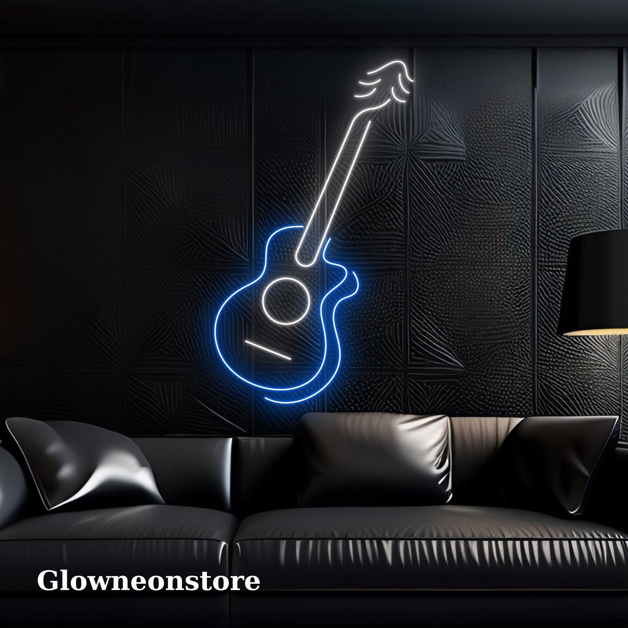 Glowneon Guitar Neon Sign, Guitar Led Light, Music Neon Light, Music ...