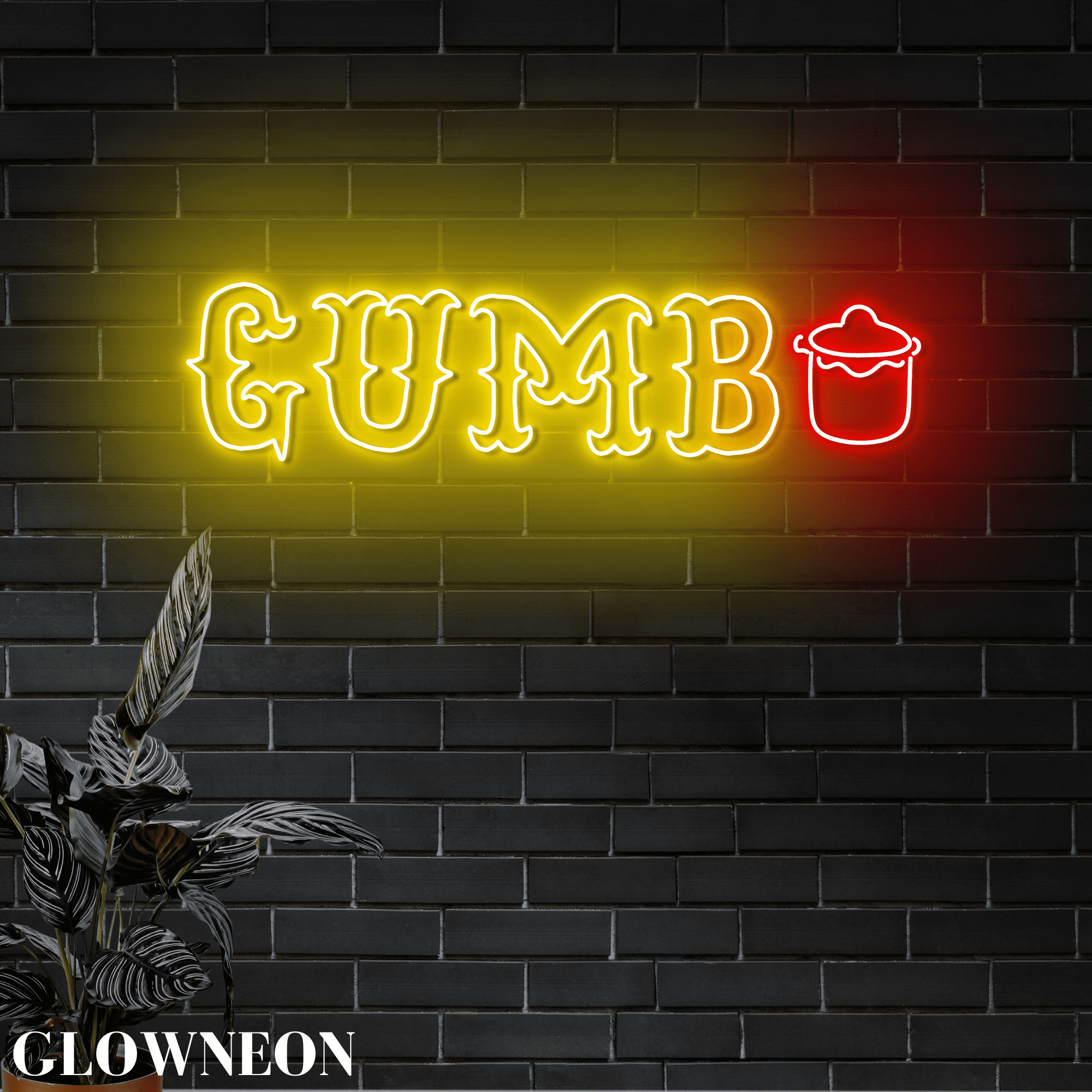 Glowneon Gumbo Restaurant Neon Open Sign, Gumbo Diner Wall Art Decor ...