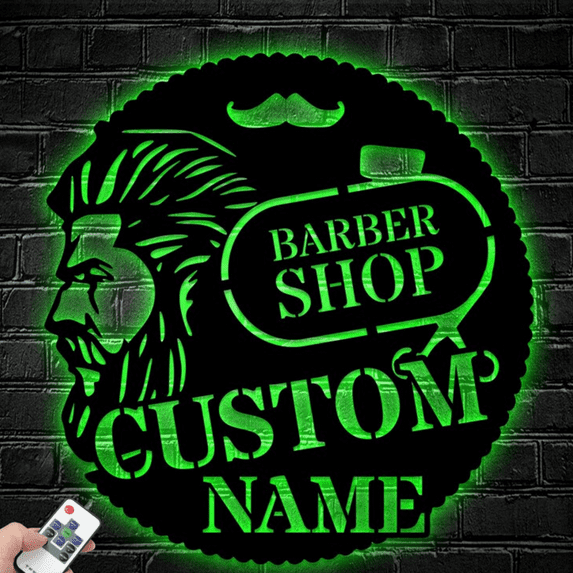 Glowneon Hair Salon LED Signboard, Custom Name Barber - Walmart.com