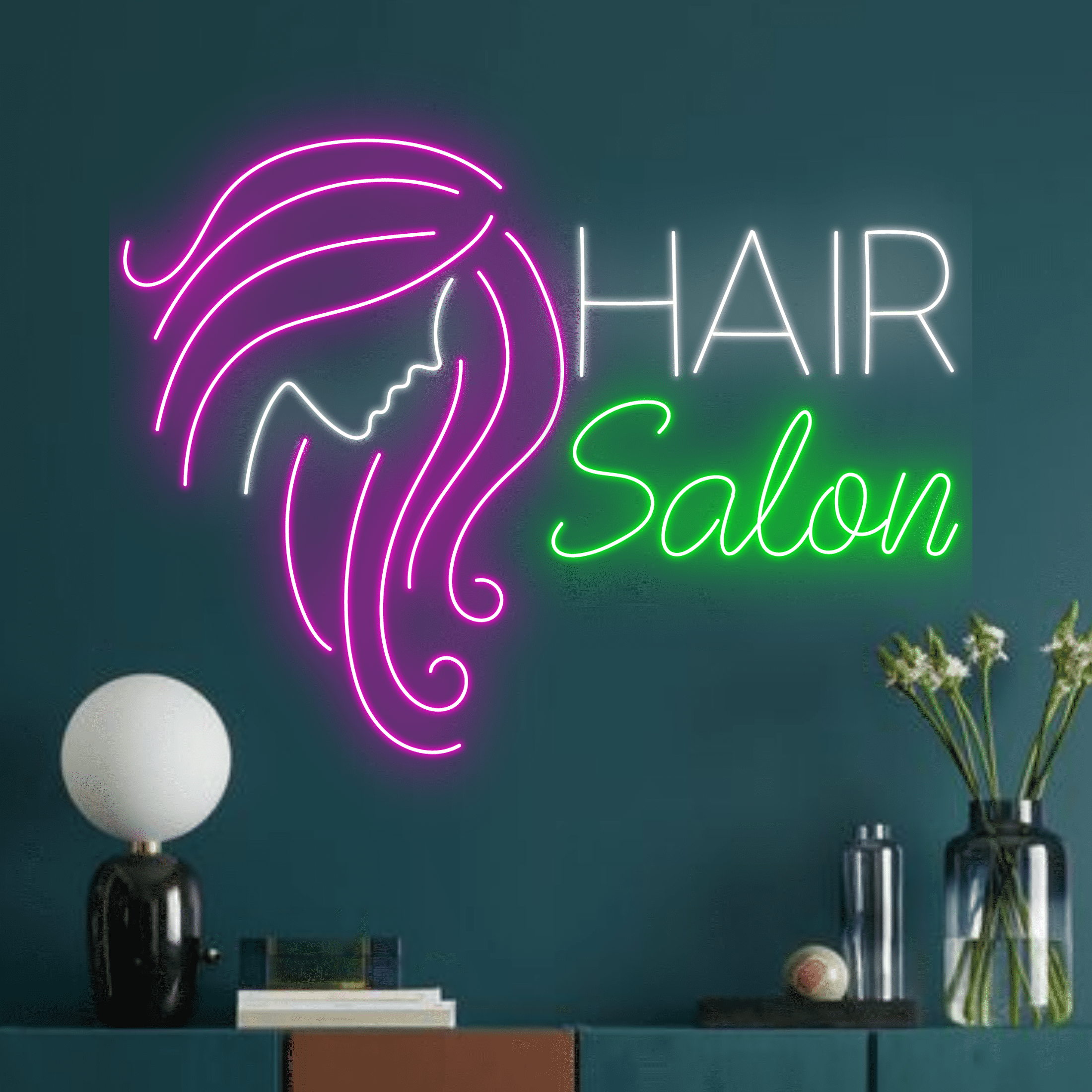 Hair Salon Neon Sign, Hair Salon Hair Spa Wall Decor Sign - Walmart.com