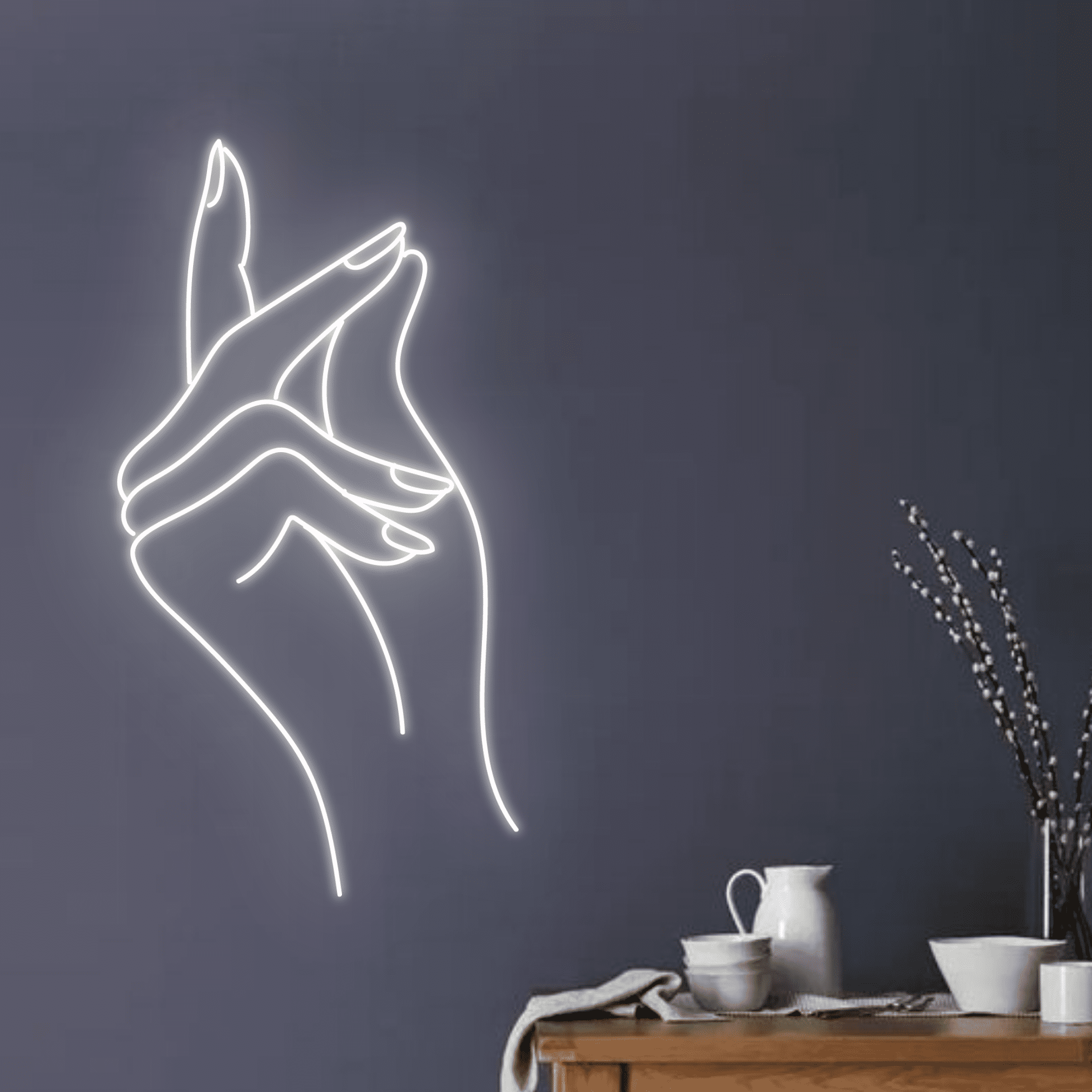 Glowneon Hand Neon Sign, Nails Salon Shop Wall Decor - Walmart.com