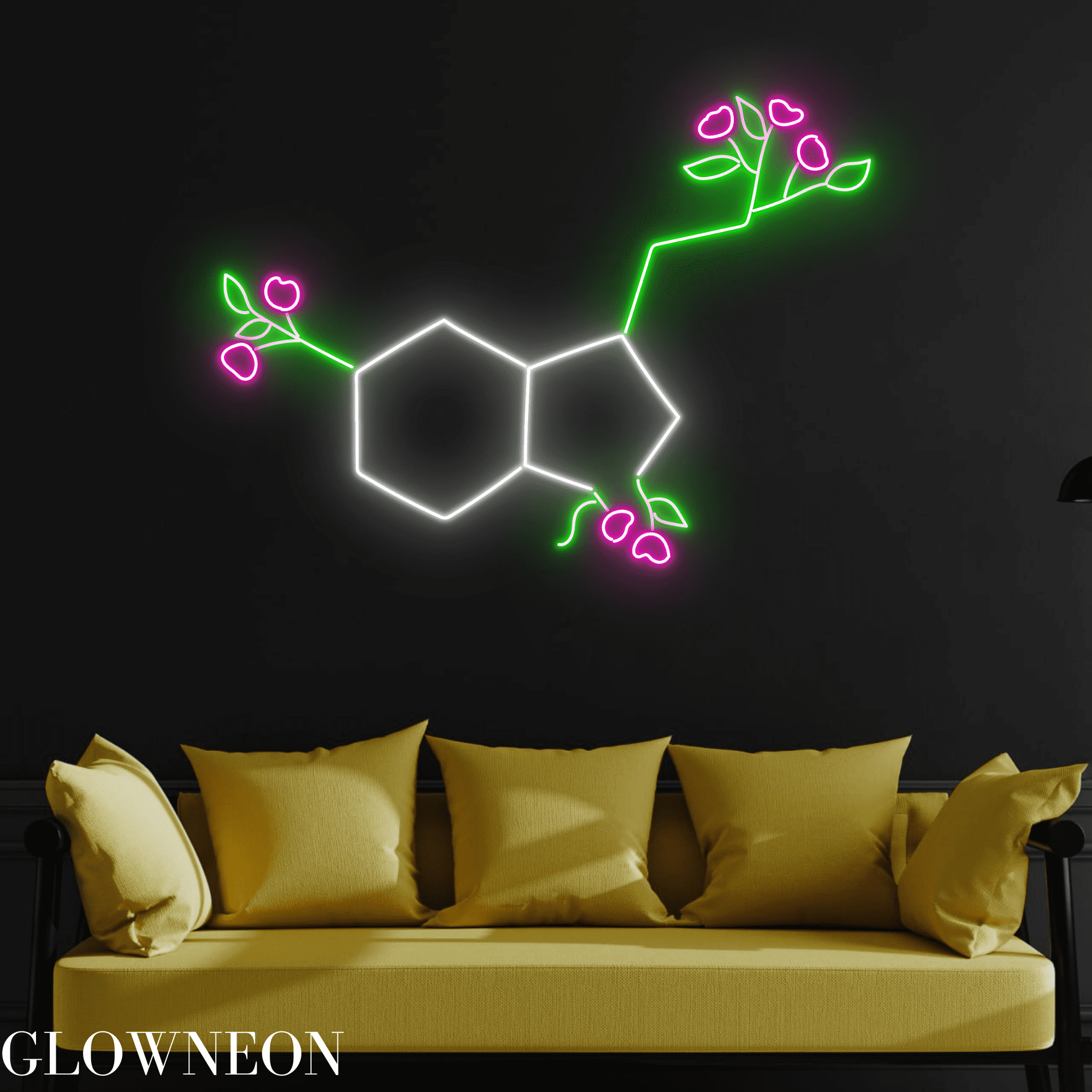 Glowneon Happiness Serotonin Hormone Led Signs, Unique Christmas Gift ...