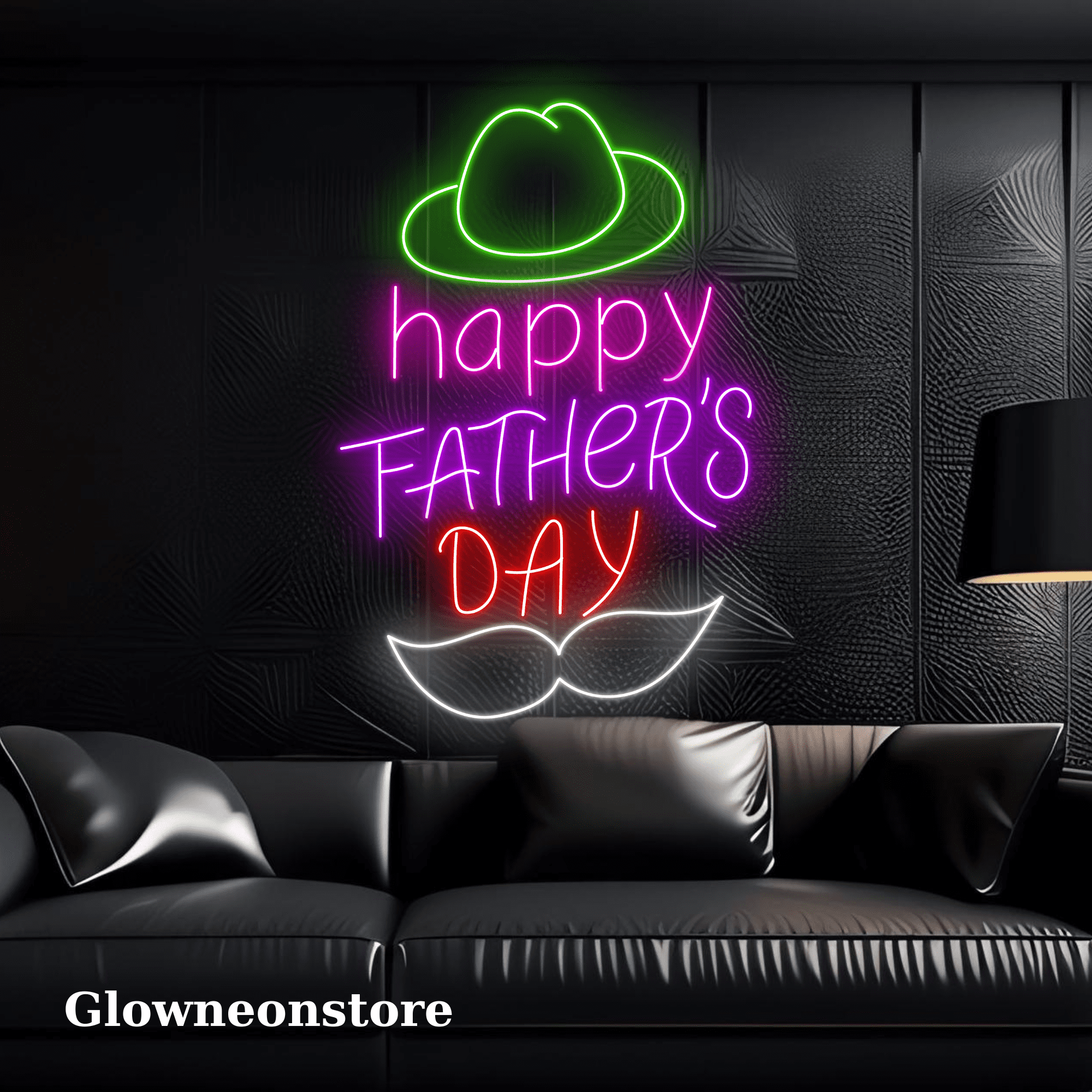 Glowneon Happy Father's Day Led, Fathers Day Hanging Decoration Sign ...