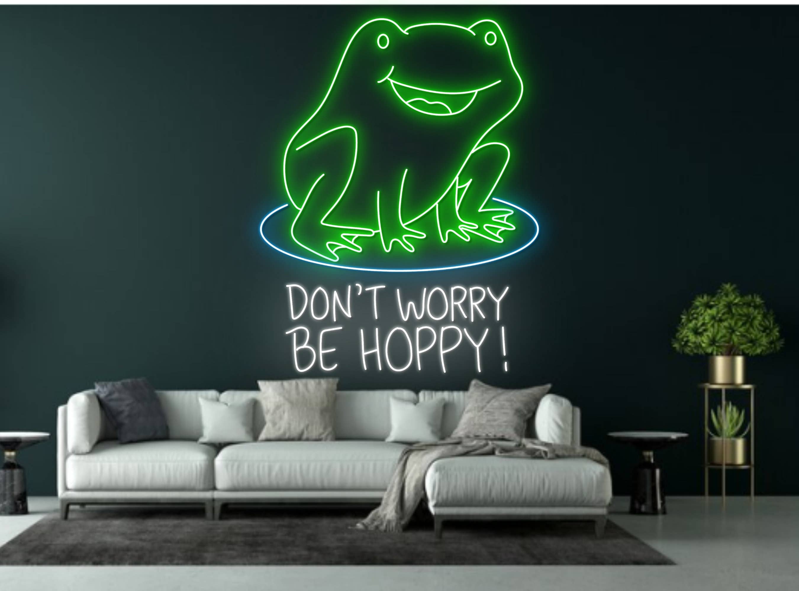 Glowneon Happy Frog Neon Sign, Cute Neon Sign Home Decor - Walmart.com