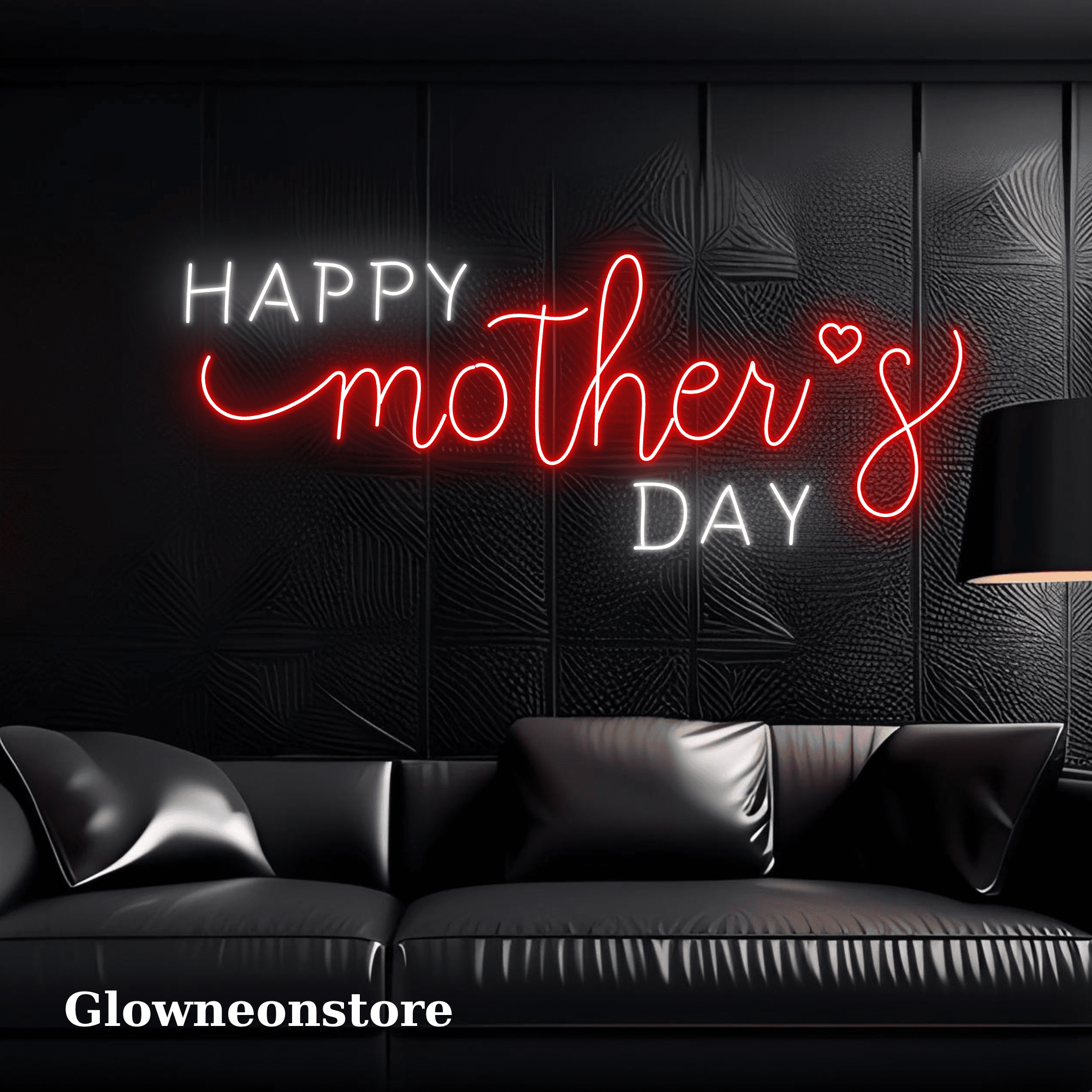 Glowneon Happy Mother's Day Neon Sign, Gift For Mom Wall Decor ...