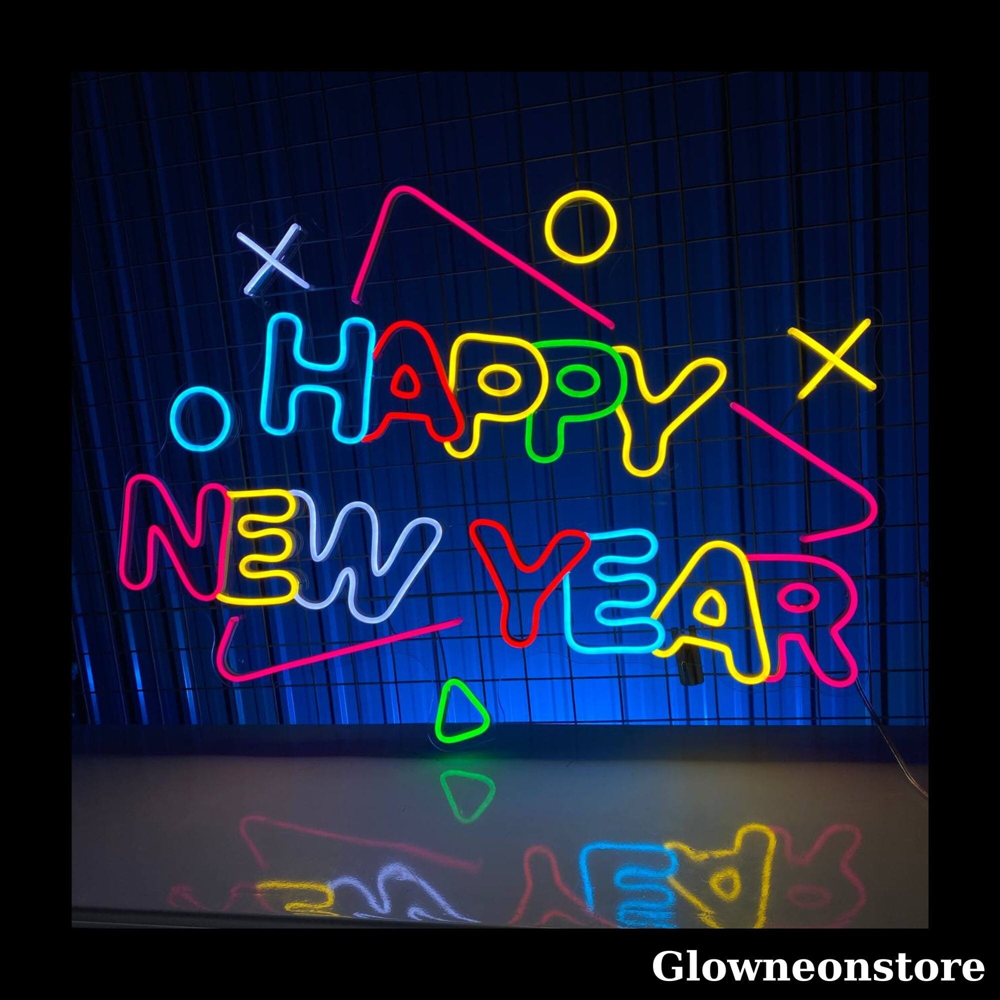 Glowneon Happy New Year Neon Sign, New Year Led Sign, New Year ...