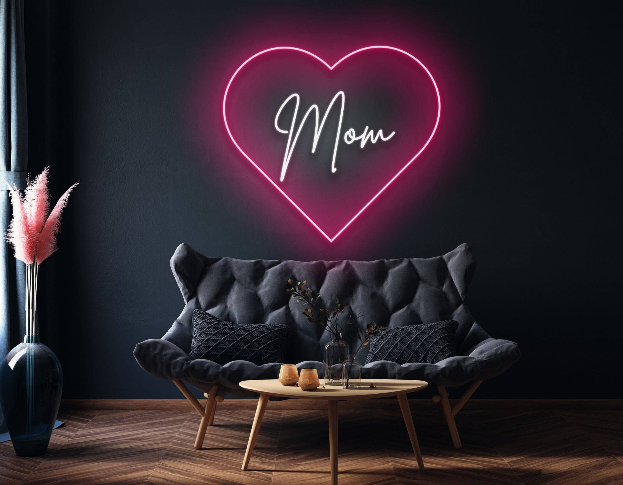 Glowneon Heart Mom Neon Sign, Gift and Decor for Mothers Day - Walmart.com