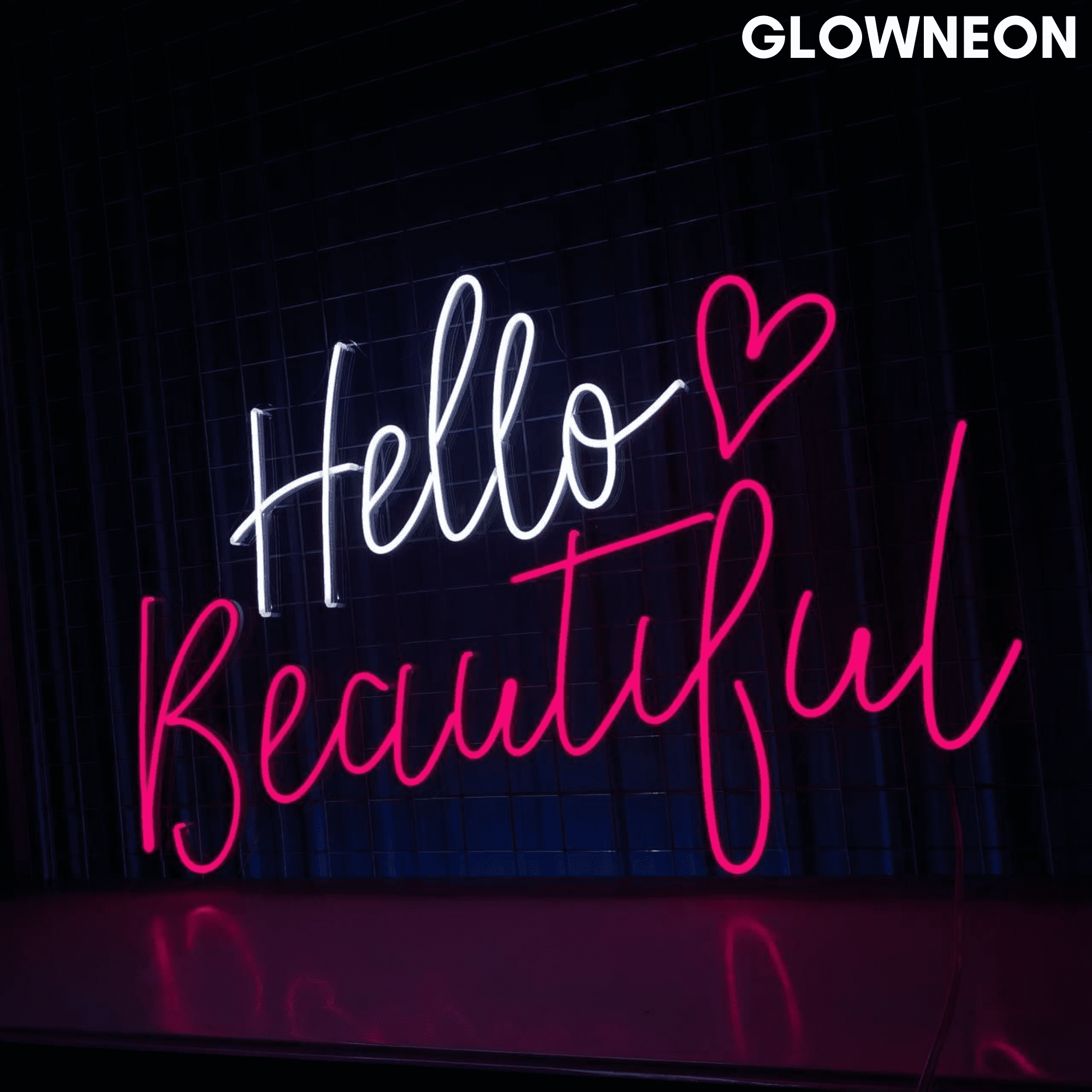 Glowneon Hello Beautiful Neon Sign, Girl Beauty Salon Wall Led Decor ...