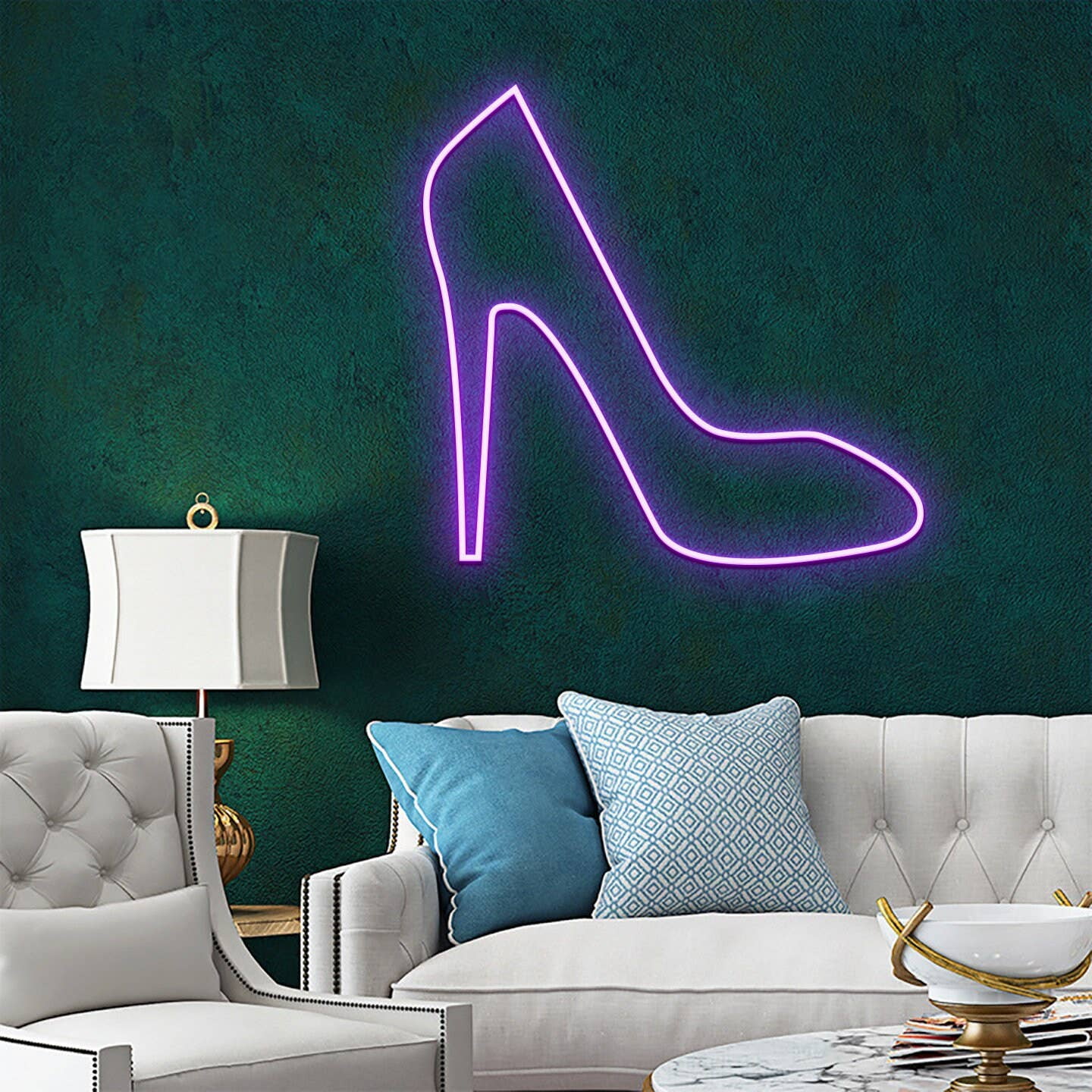 Glowneon Highheels Neon Sign, Shoes Shop Boutique Signboard Decor ...