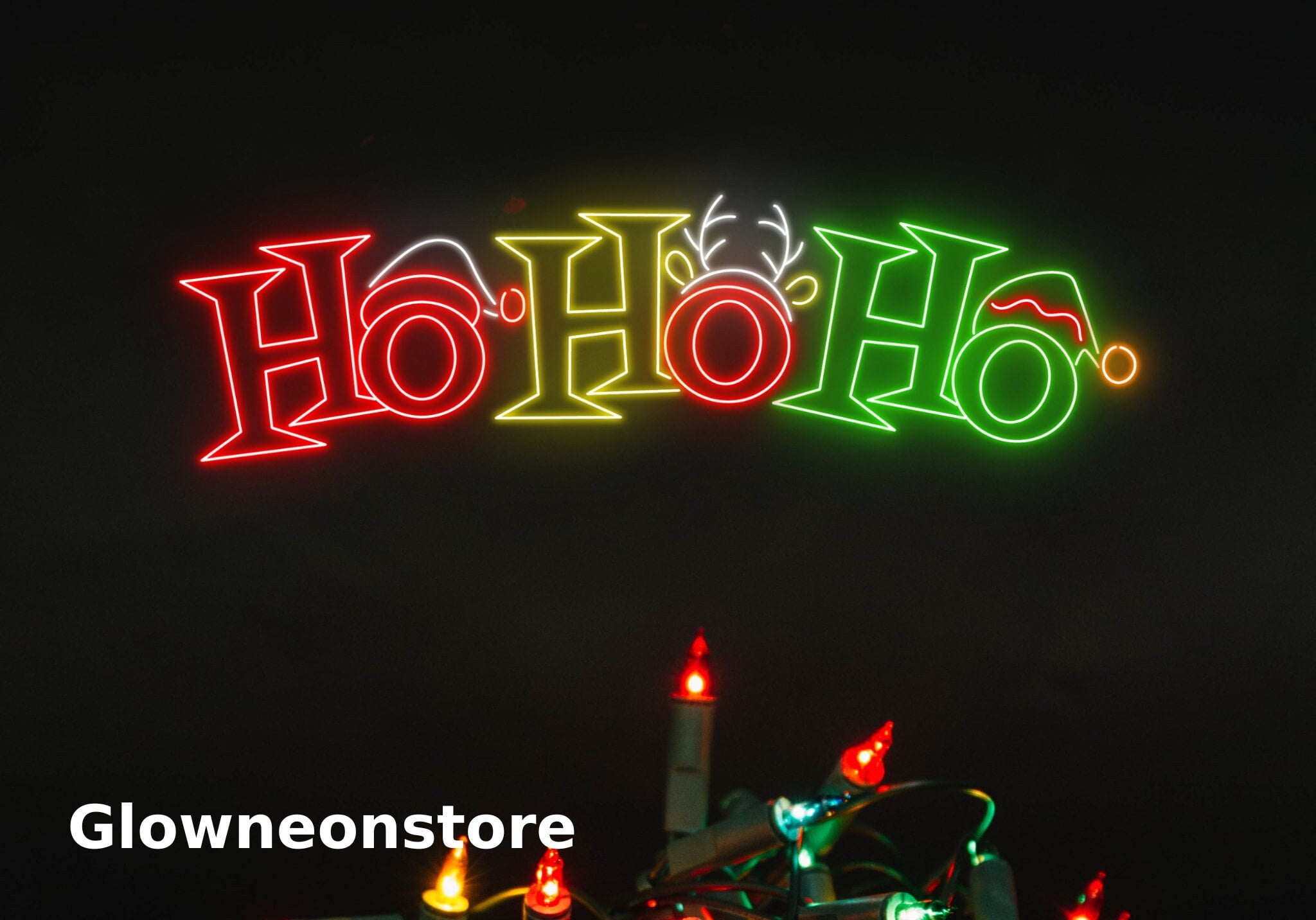 Glowneon Hohoho Led Light, Santa Hohoho Neon Sign, Christmas Led Light ...