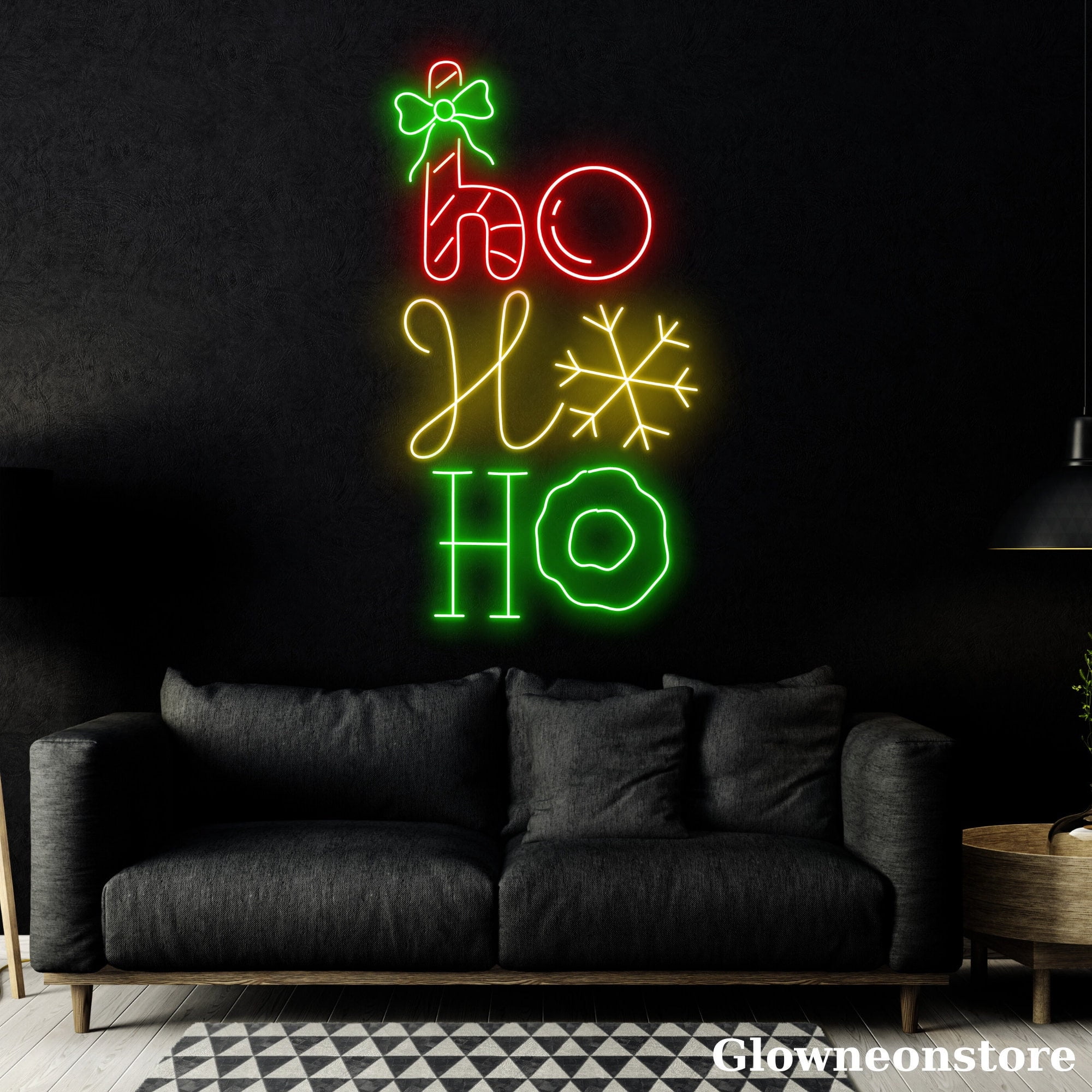 Glowneon Hohoho Neon Sign, Hohoho Led Sign, Hohoho Christmas Sign ...