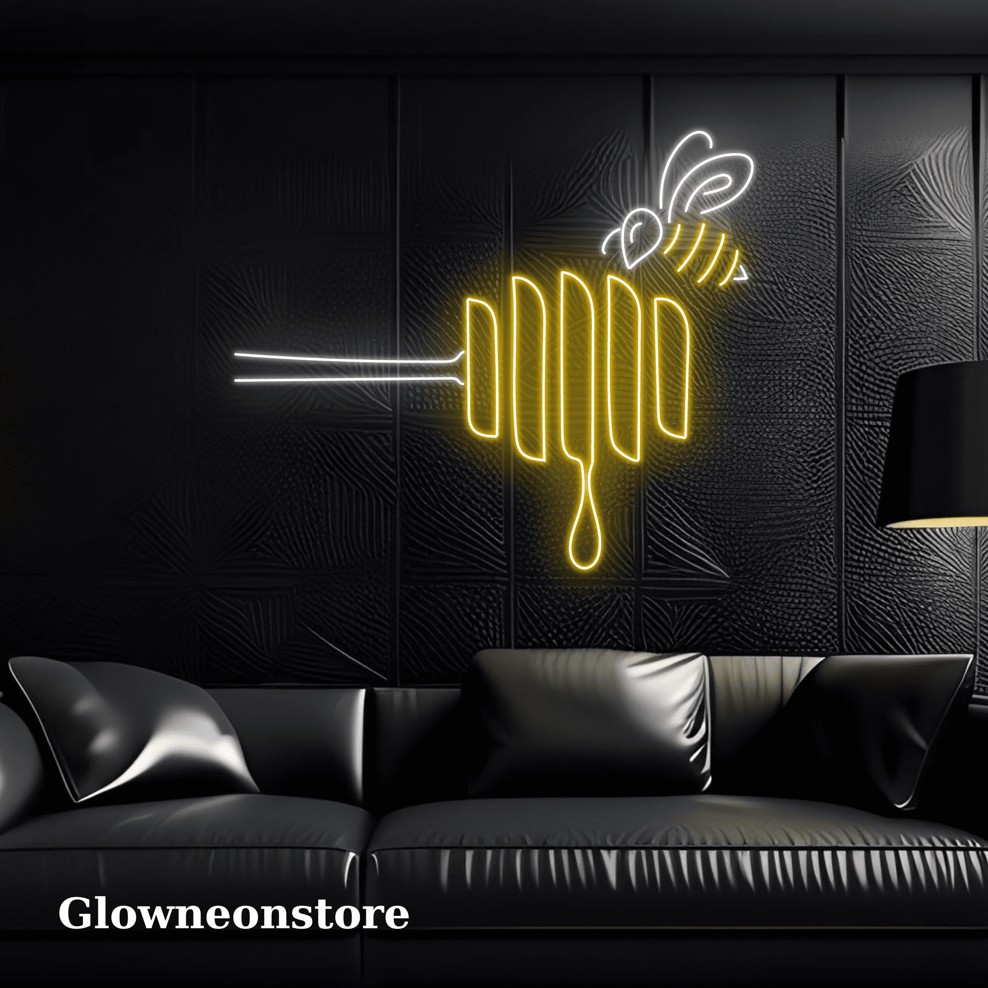 Glowneon Honey Bee Neon Sign, Honey Bee Led Light, Bee Neon Decor ...