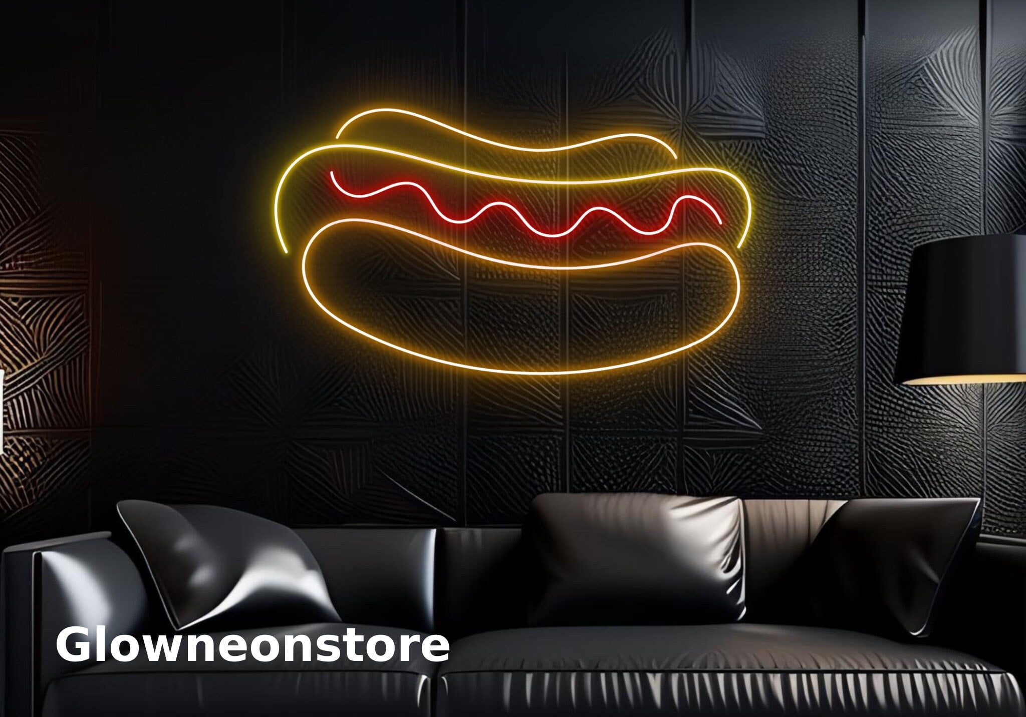 Glowneon Hot Dog Neon Sign, Hot Dog Led Sign, Fast Food Shop Decor, Hot ...