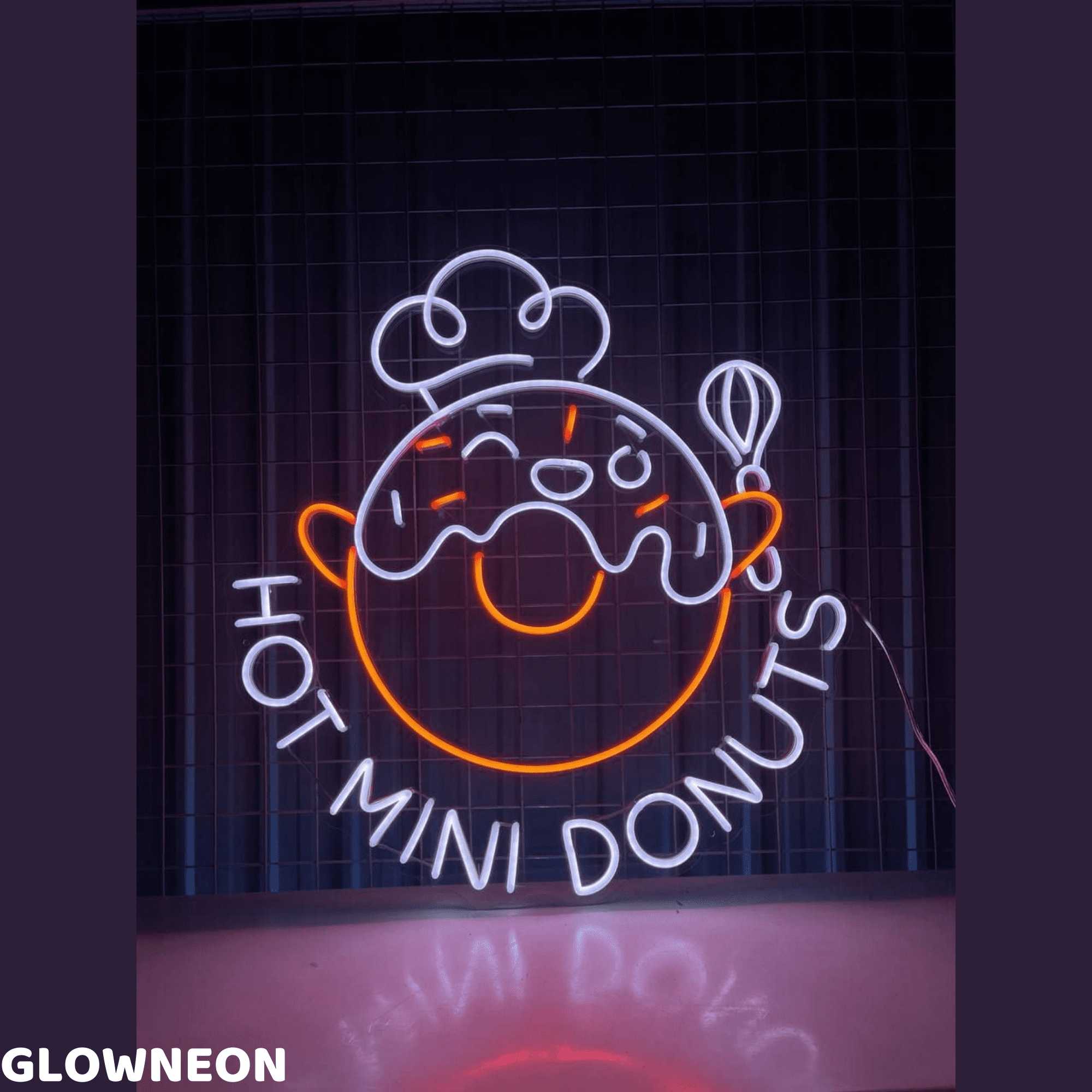 Glowneon Hot Mini Donuts Neon Sign, Donut Led Sign, Cake Store Decor ...
